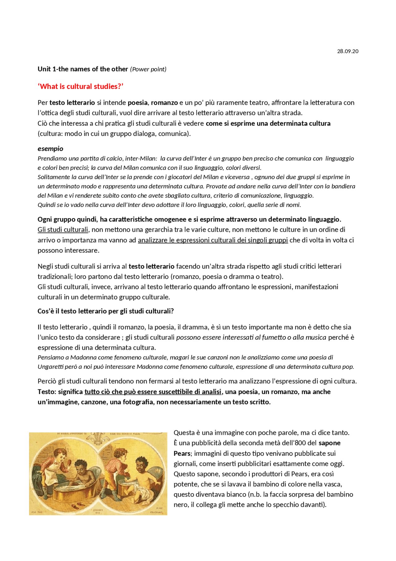 Appunti Cultura Inglese I Completi Prof Caponi Docsity