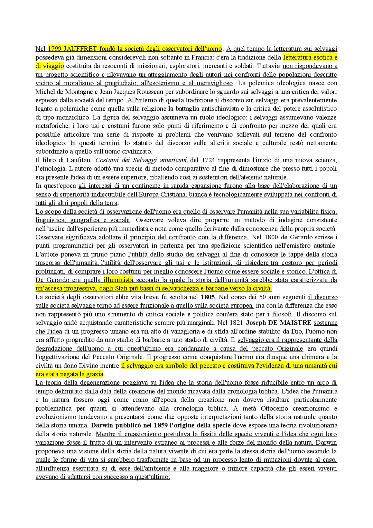 Riassunto Del Manuale Di Antropologia Di Fabietti Docsity