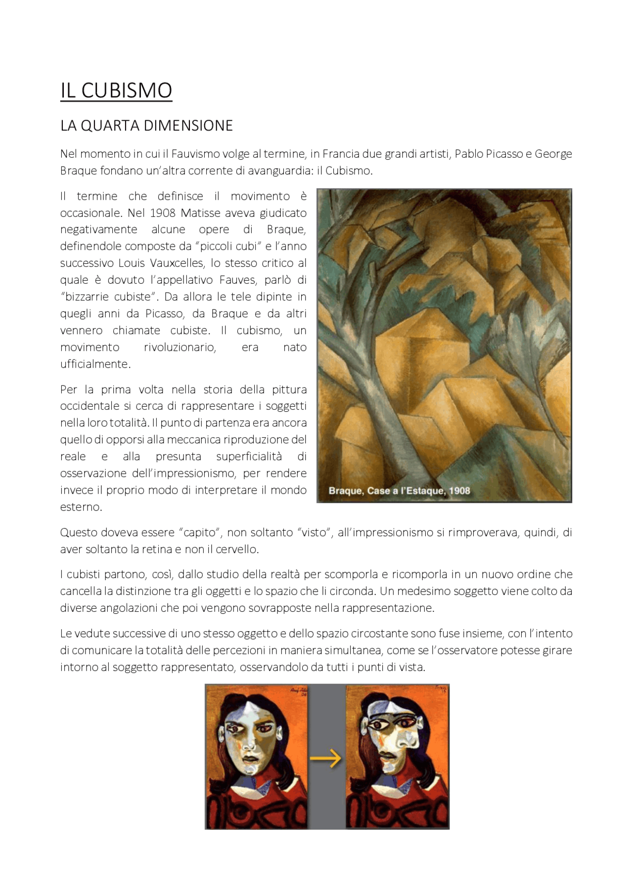Cubismo E Pablo Picasso La Guernica Docsity