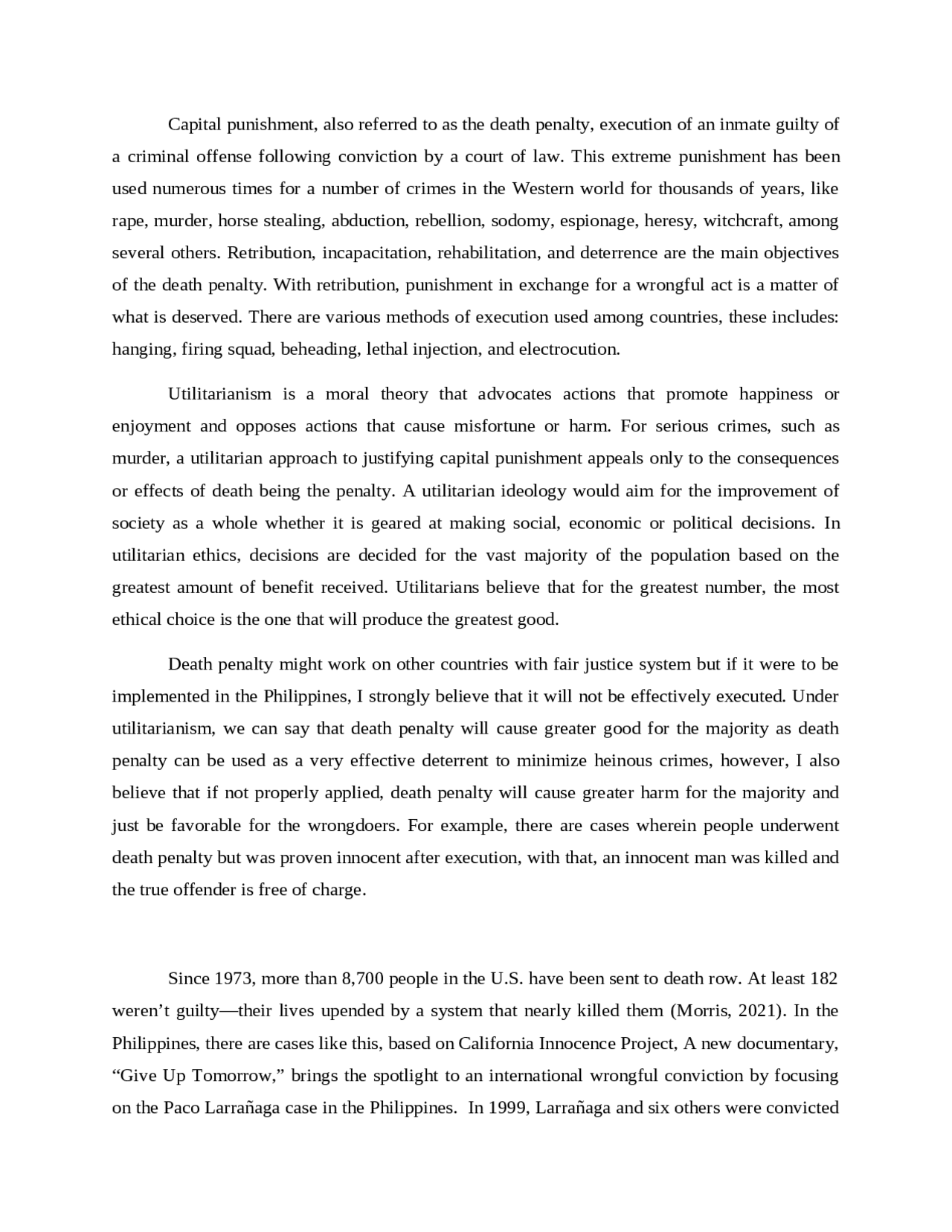 Ethical Stand (Etrhics) - Docsity