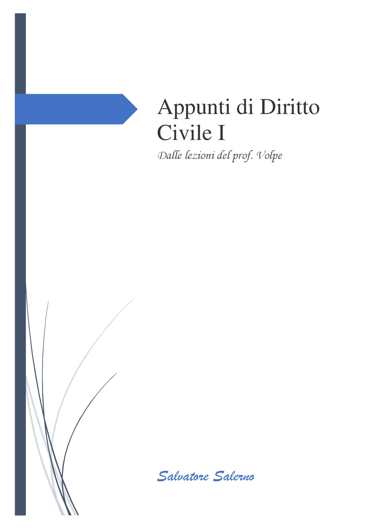 Appunti Diritto Civile 1 Volpe Docsity