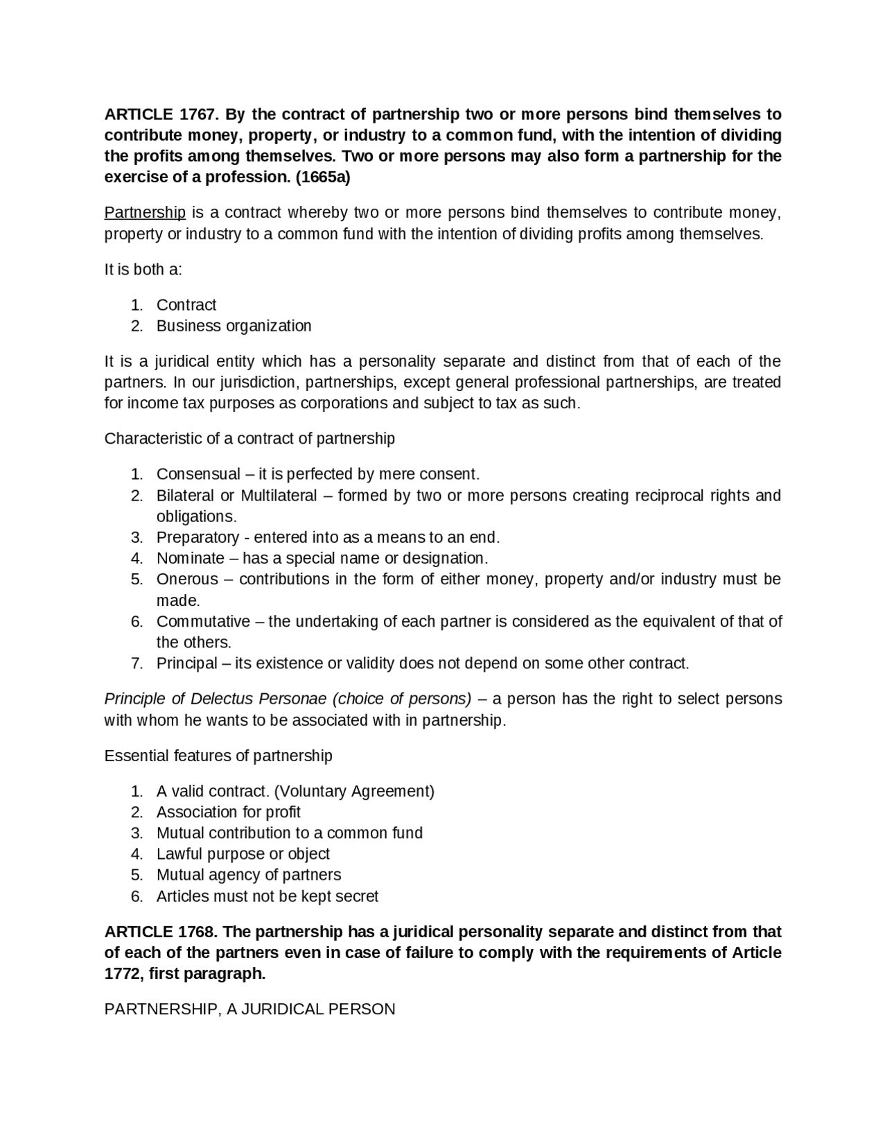 Business Law Random Notes - Docsity