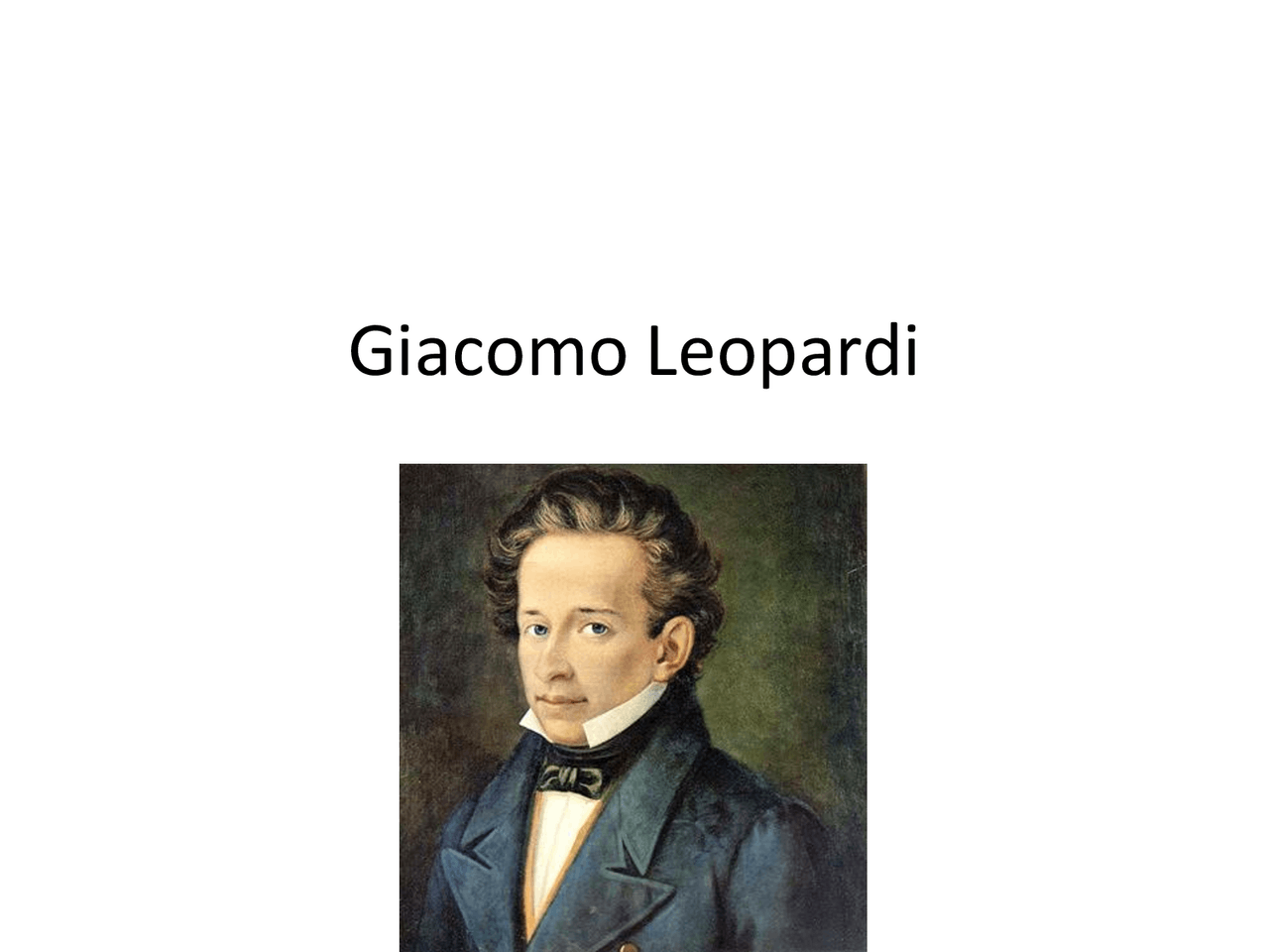 Biografia,opere e pensiero Giacomo Leopardi - Docsity