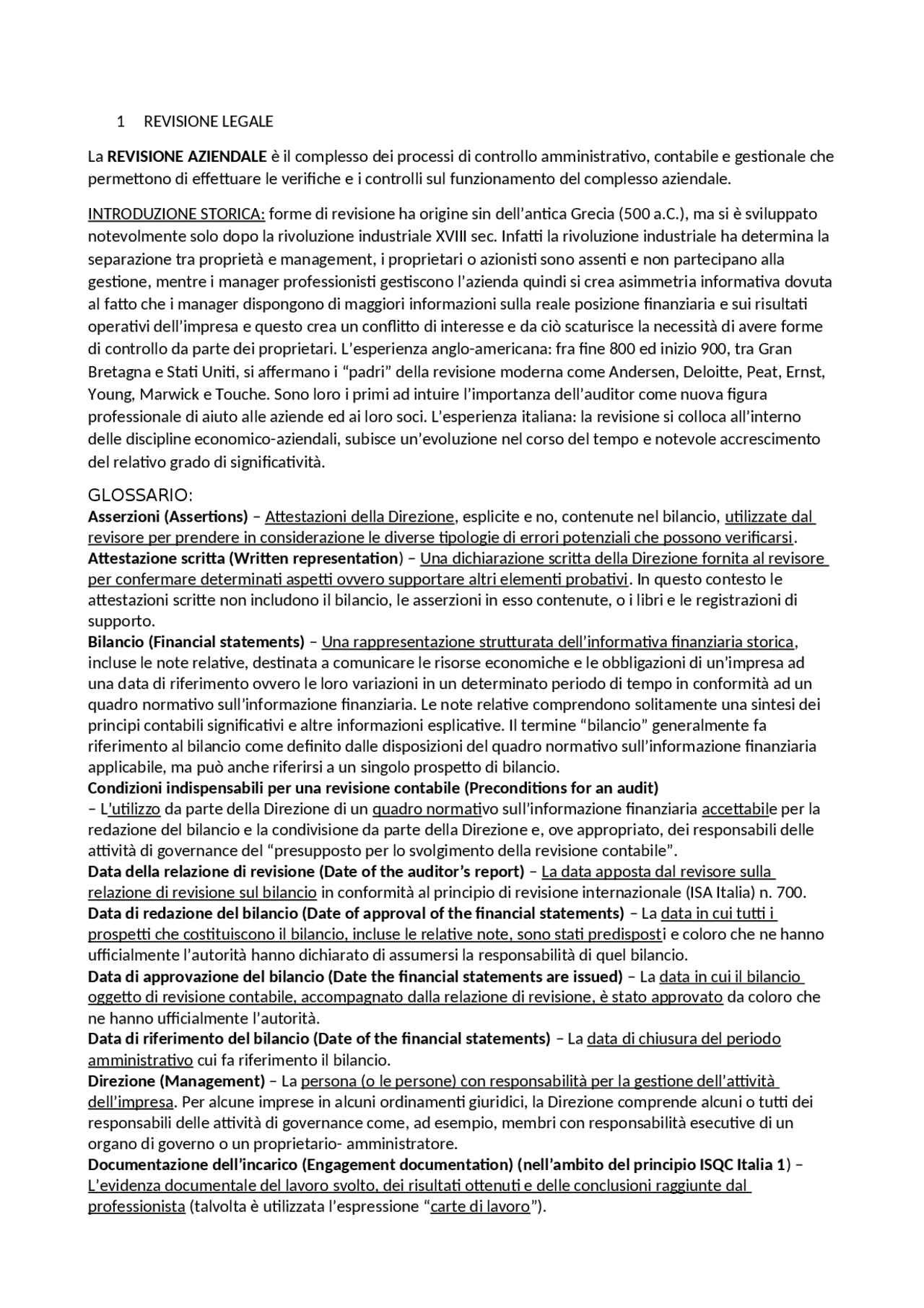 Revisione Aziendale Slide1 Gaetano Docsity