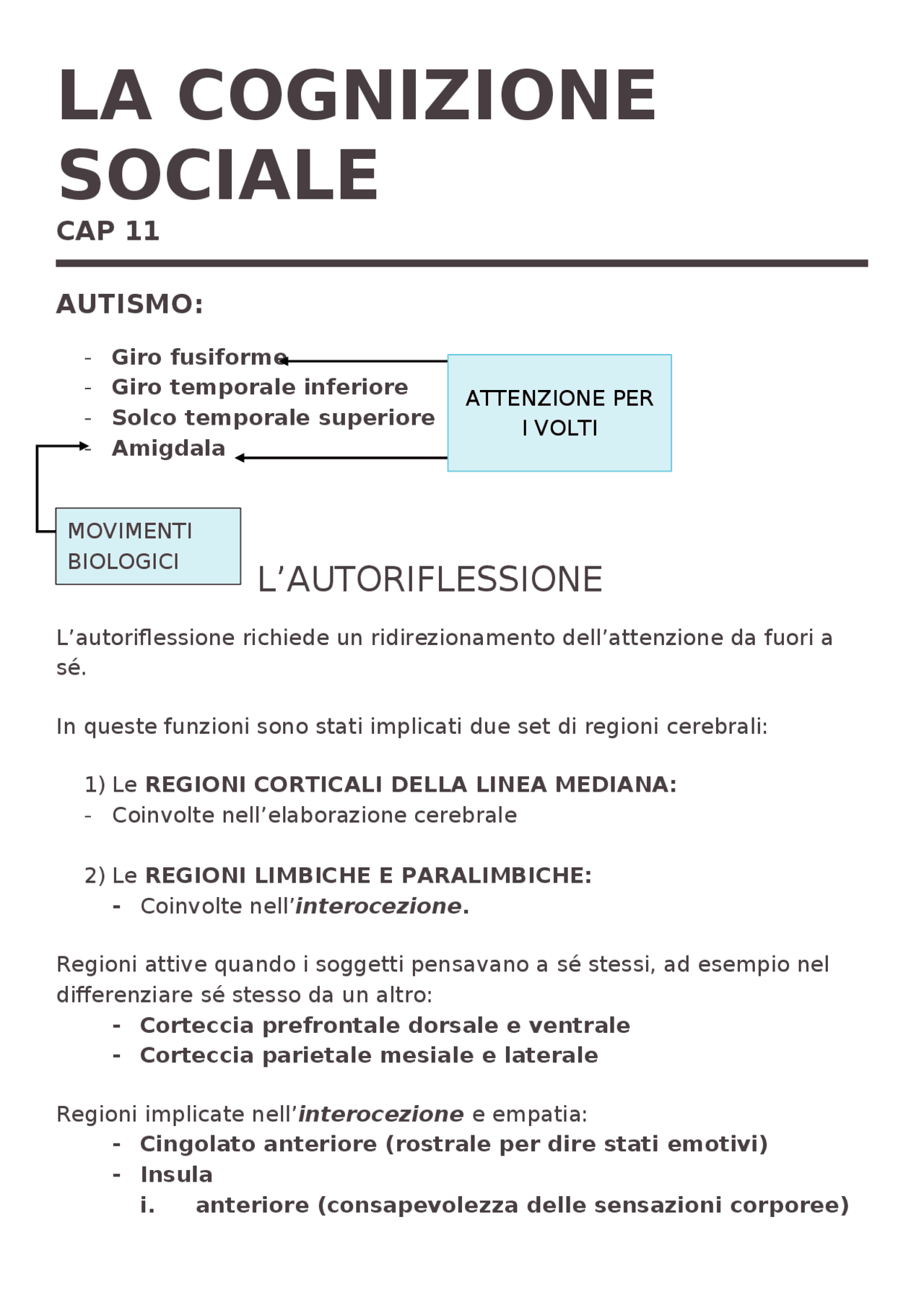 Neuroscienze Cognitive La Cognizione Sociale Docsity
