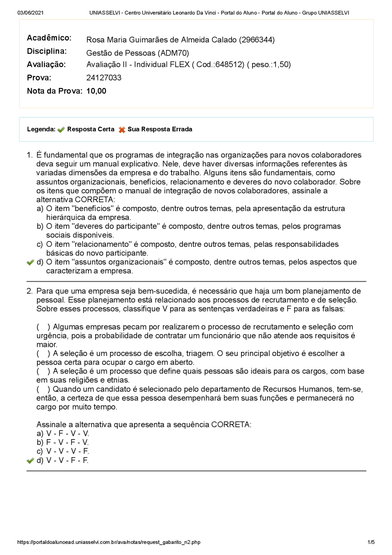 Gestão De Pessoas Ii Docsity