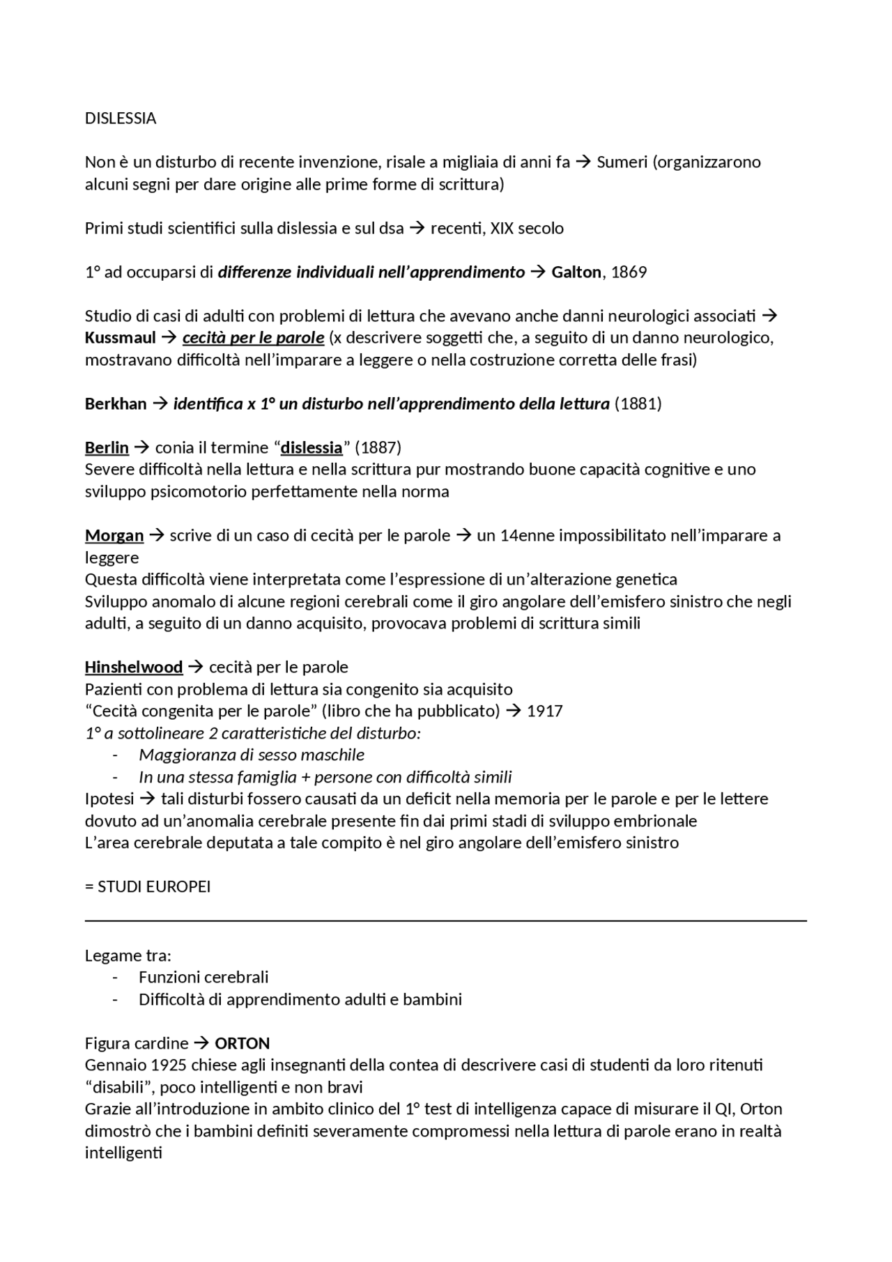Dislessia Disturbi Dellapprendimento Docsity