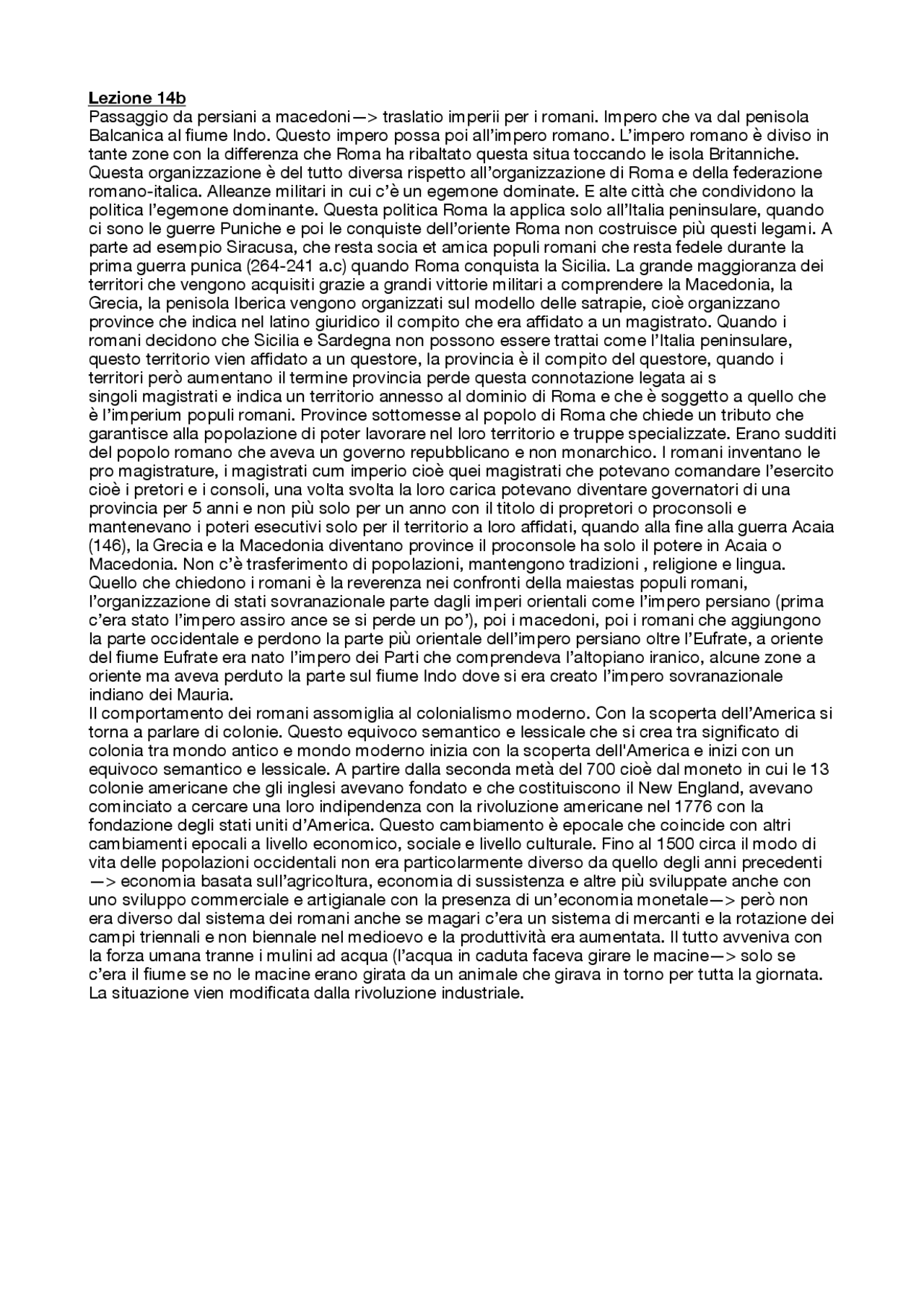 Lezione 14 b storia economica e sociale del mondo antico - Docsity