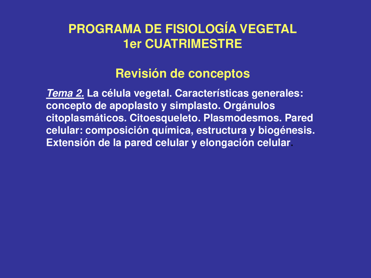 Fisiología Vegetal 3º UAM - Docsity