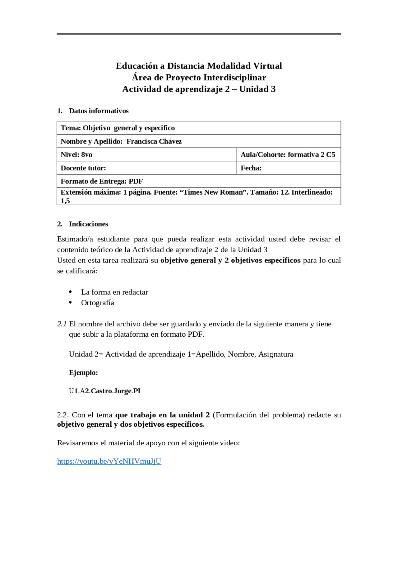 Tarea unidad 5 semana 2 - apunte - Docsity