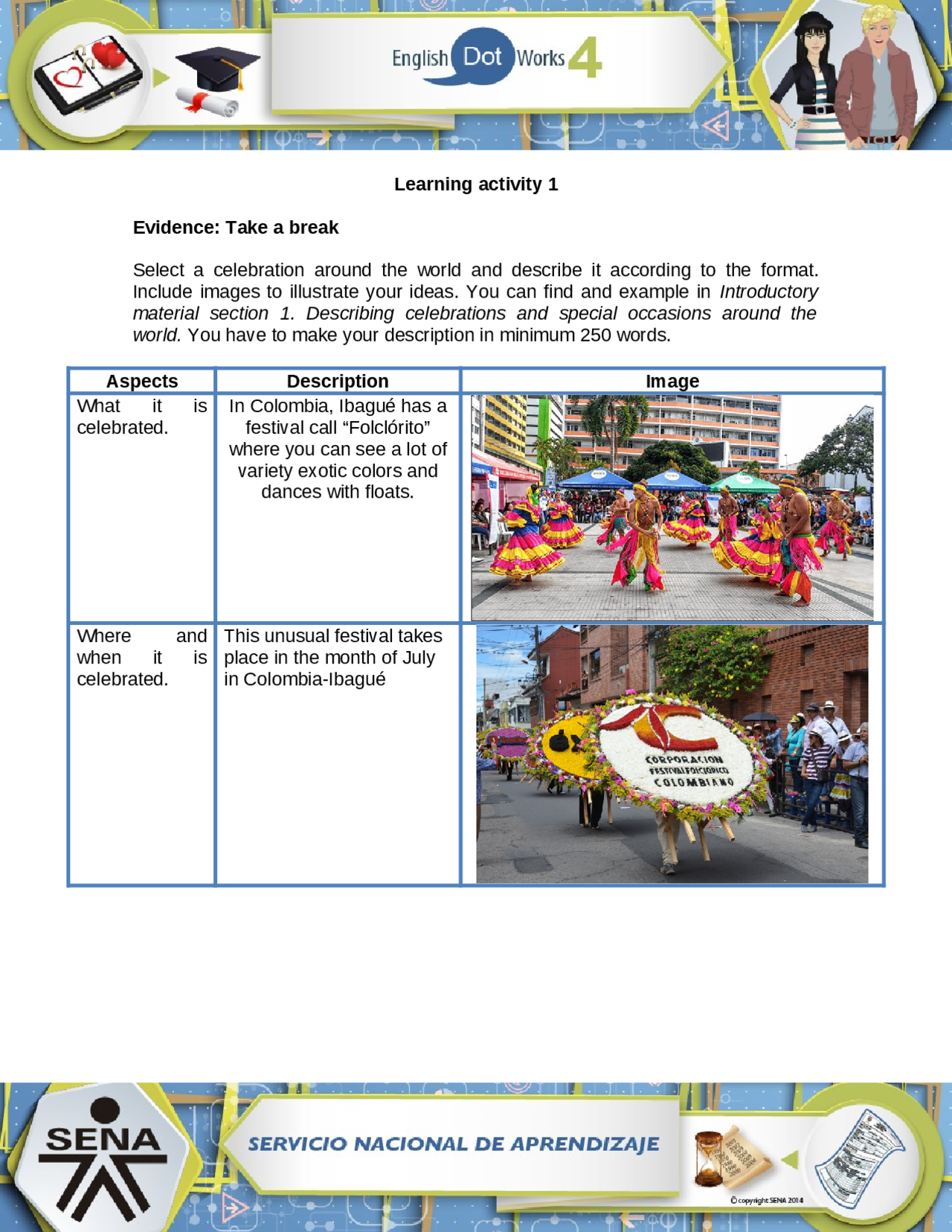 Evidence English Dot Works 4 Docsity