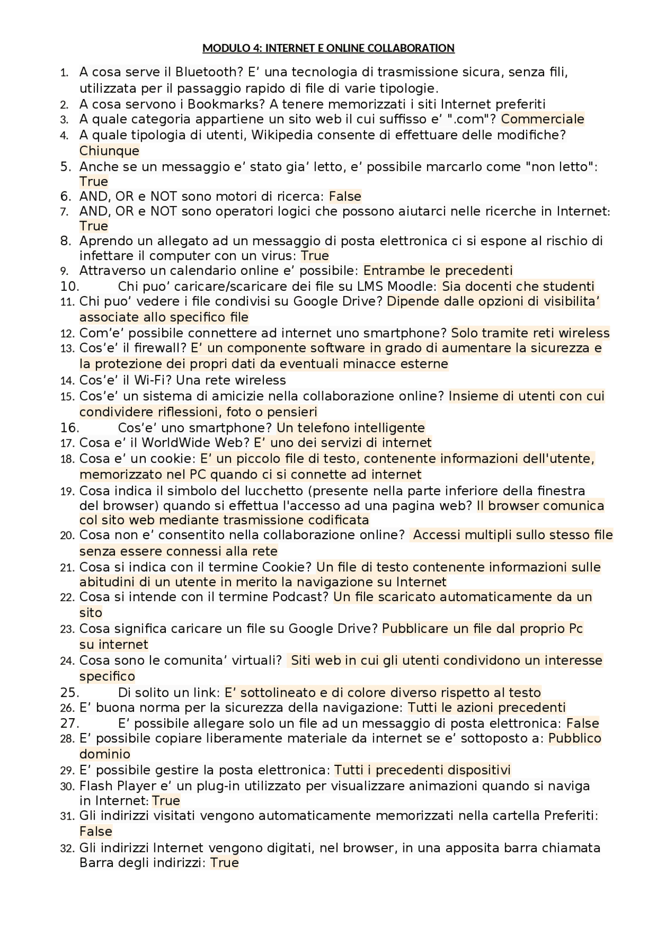 Modulo 4 Internet E Online Collaboration Eirsaf Full Docsity