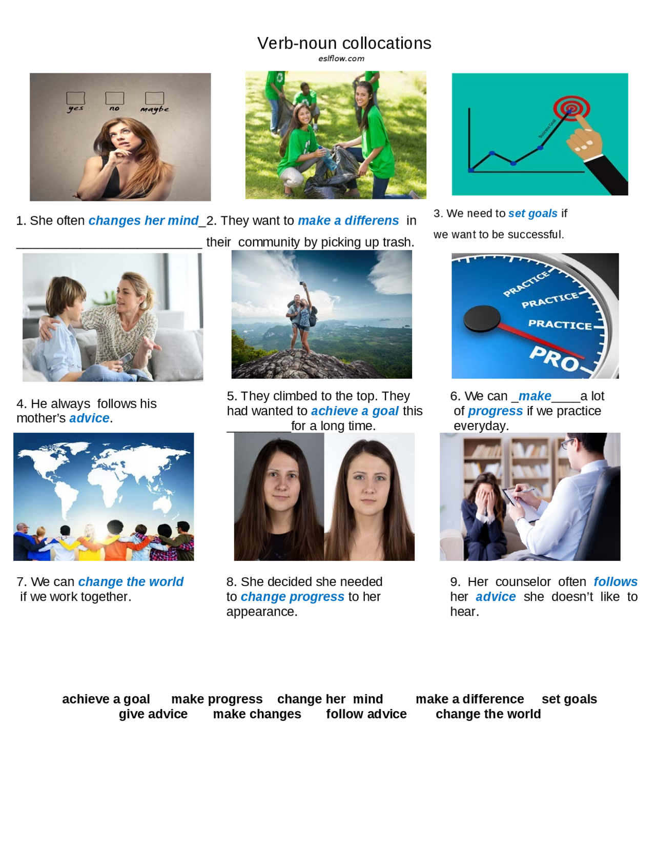 Verb-noun-collocations - Docsity