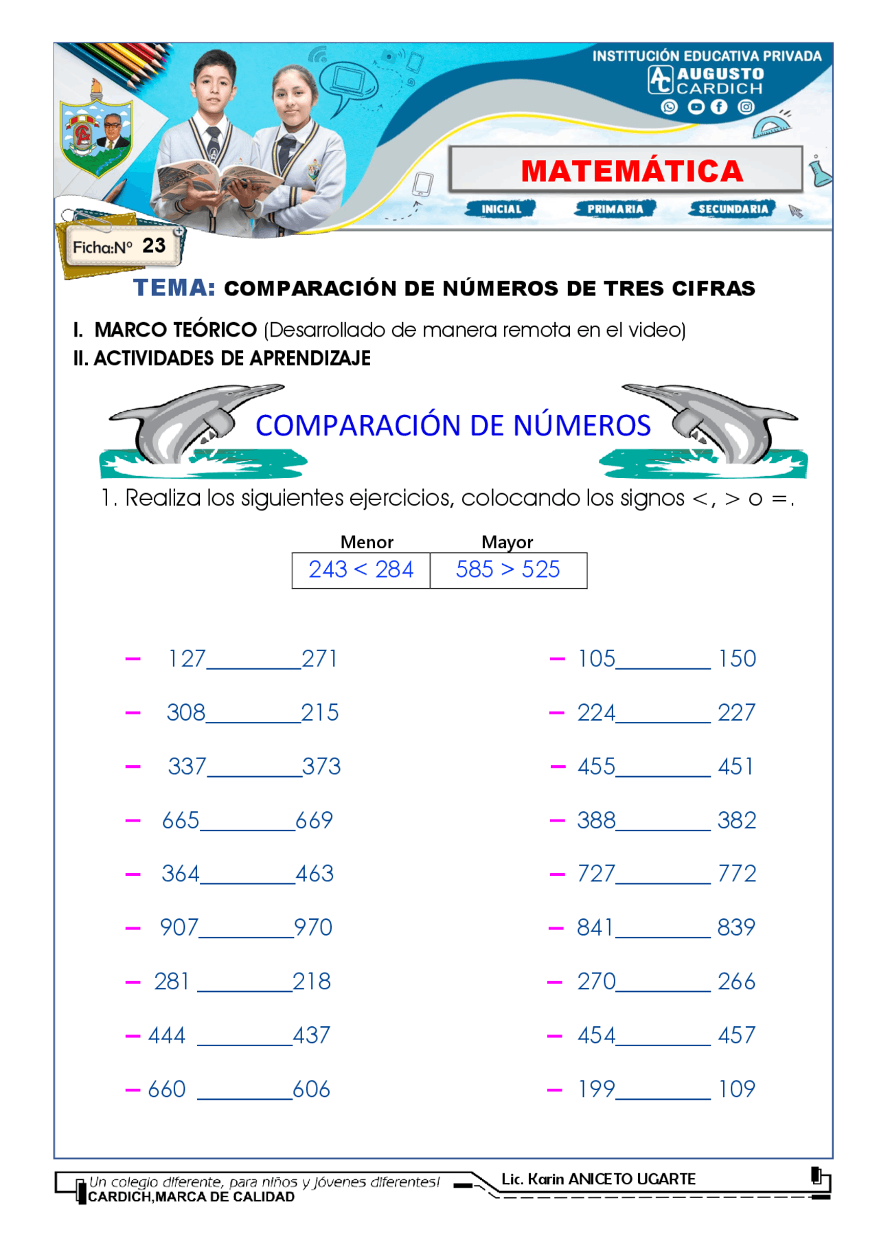 Matemática para segundo grado - Docsity