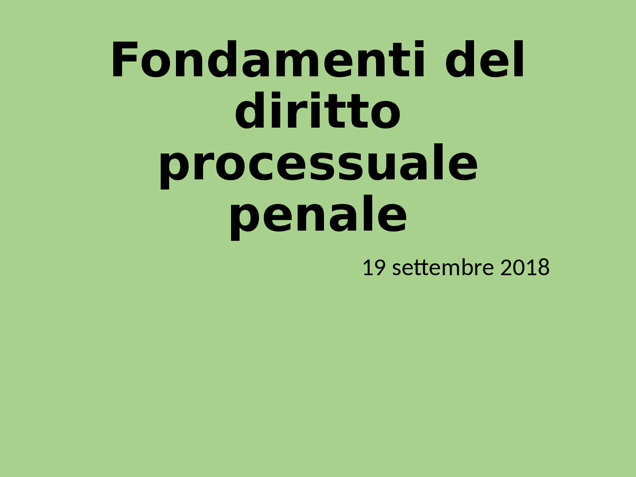 Slide Fondamenti Procedura Penale Docsity