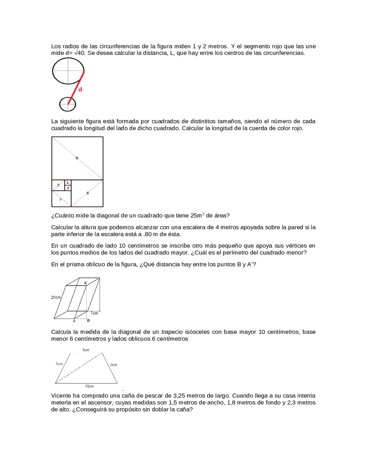 Calcular las dimensiones de un rectángulo - Docsity