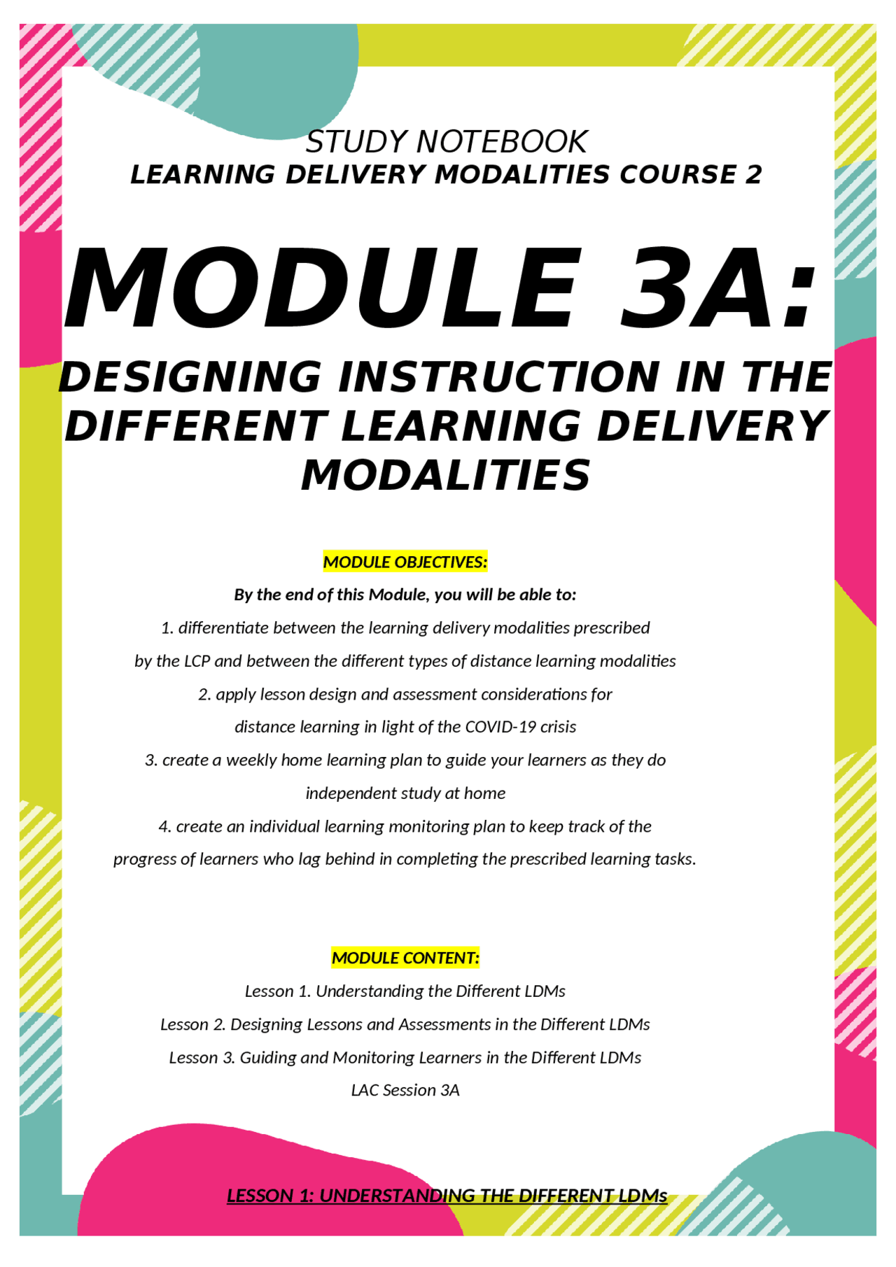 Module 3A Study Notebook.docx - Docsity
