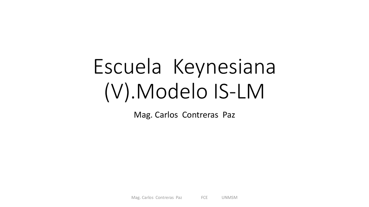 Modelo Keynesiano Is Lm Docsity