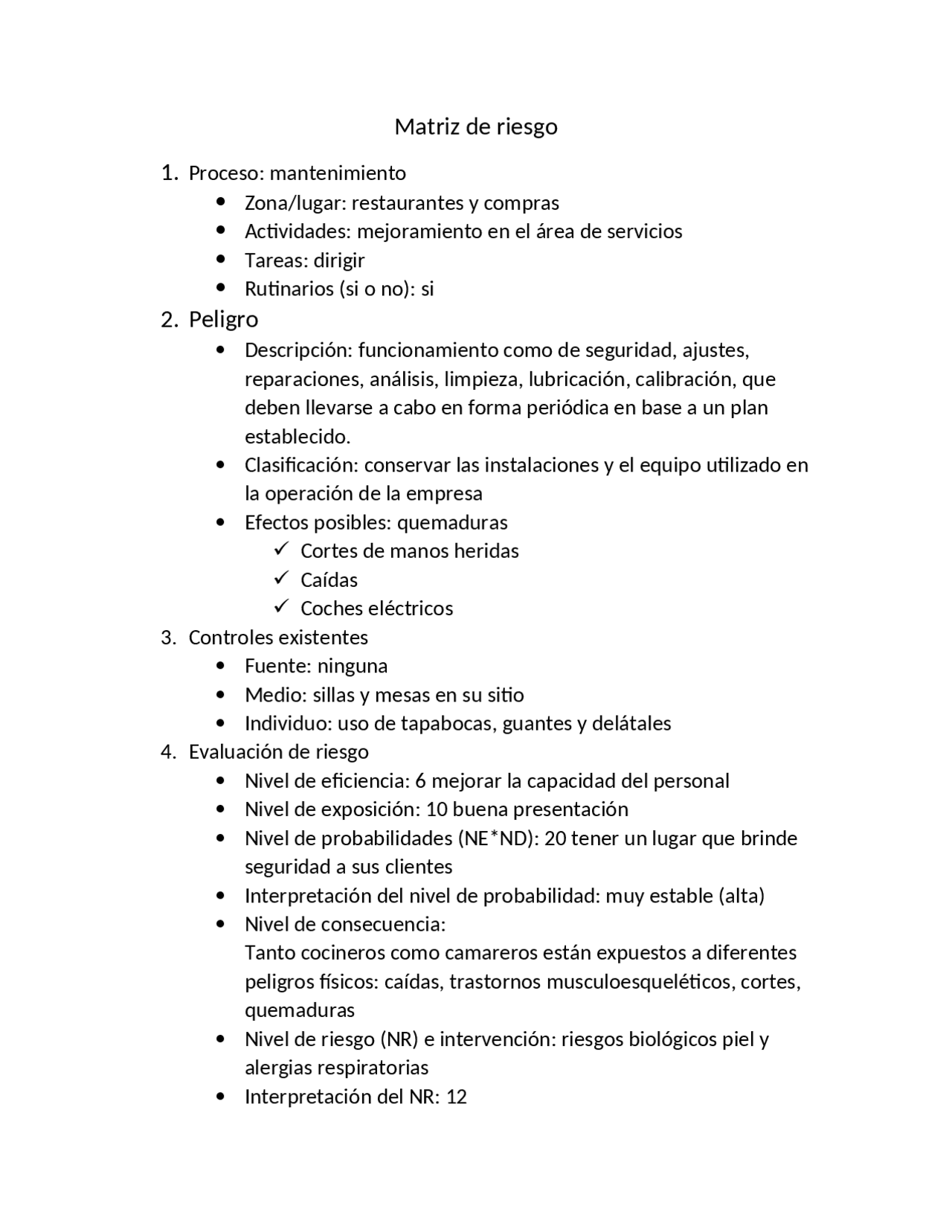 Matriz De Riesgo Sst Stte Docsity