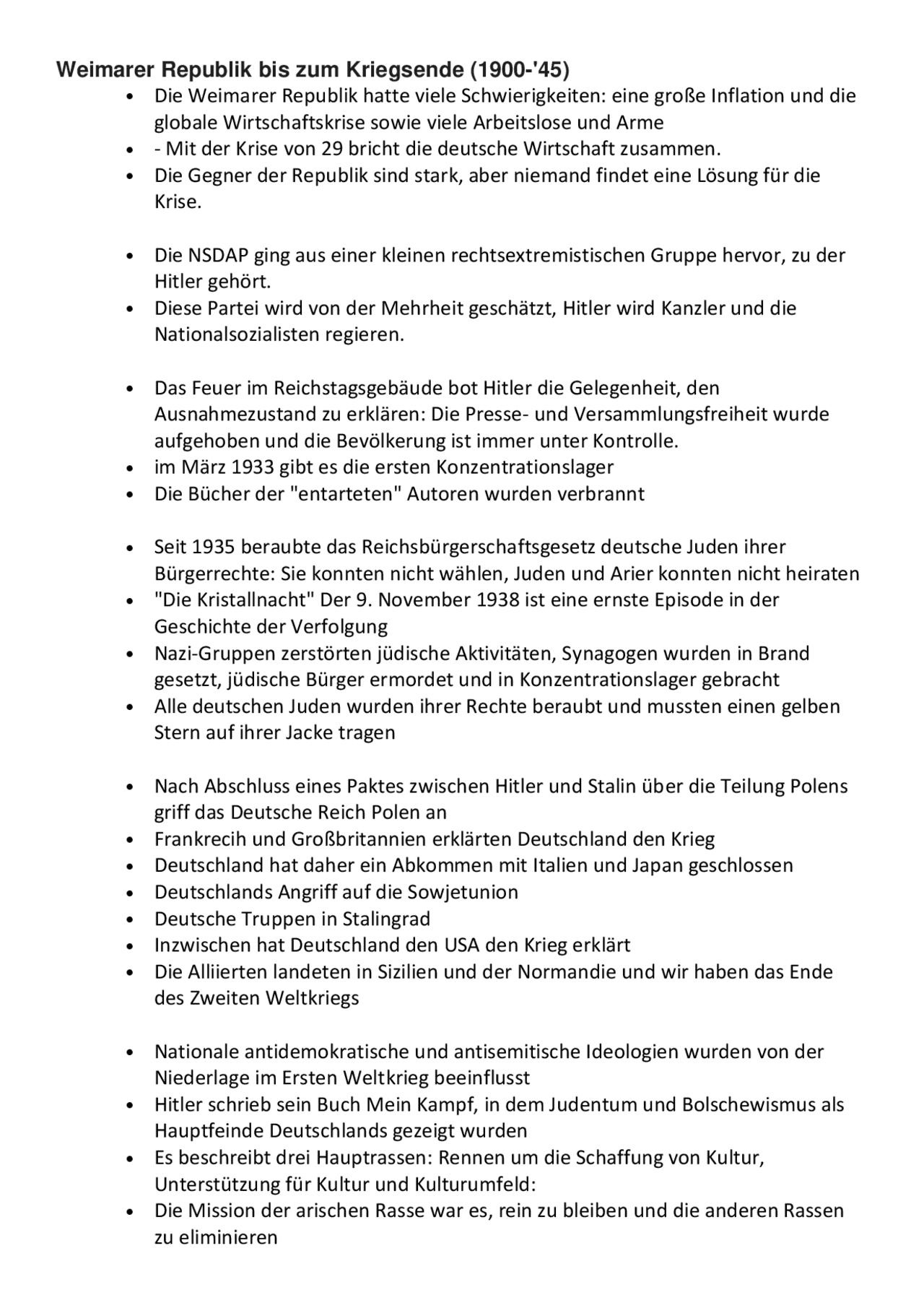 Riassunto In Tedesco Weimer E Brecht Docsity