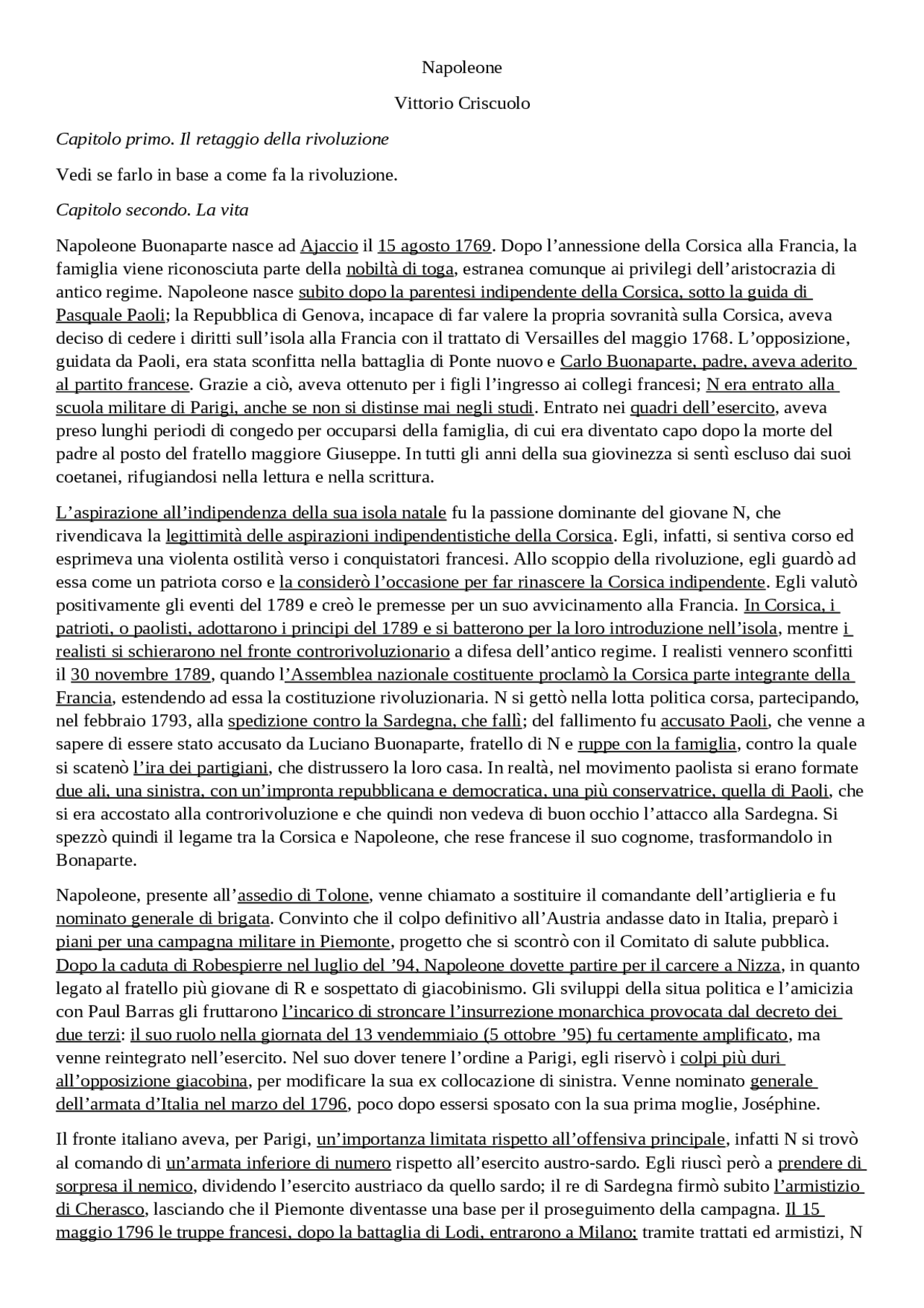 Napoleone Vittorio Criscuolo Docsity