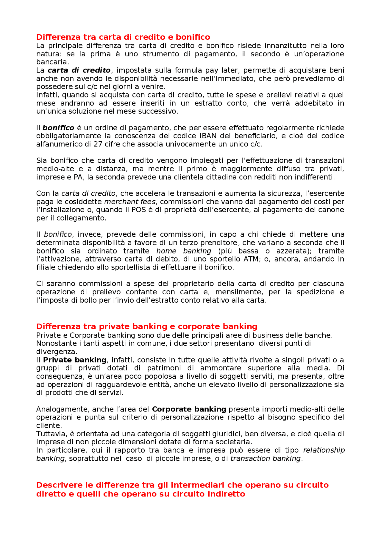 Domande aperte EIF con risposta - Docsity