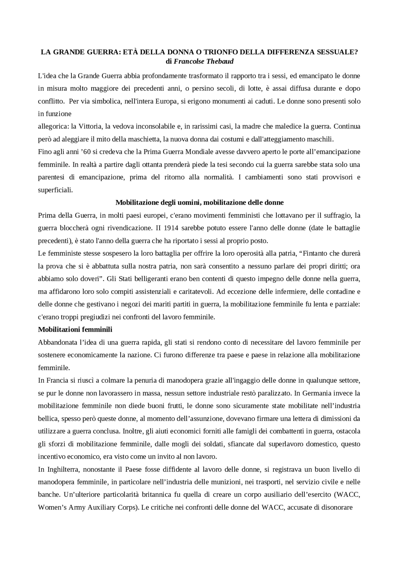 Riassunti Del Programma 2019 2020 Docsity