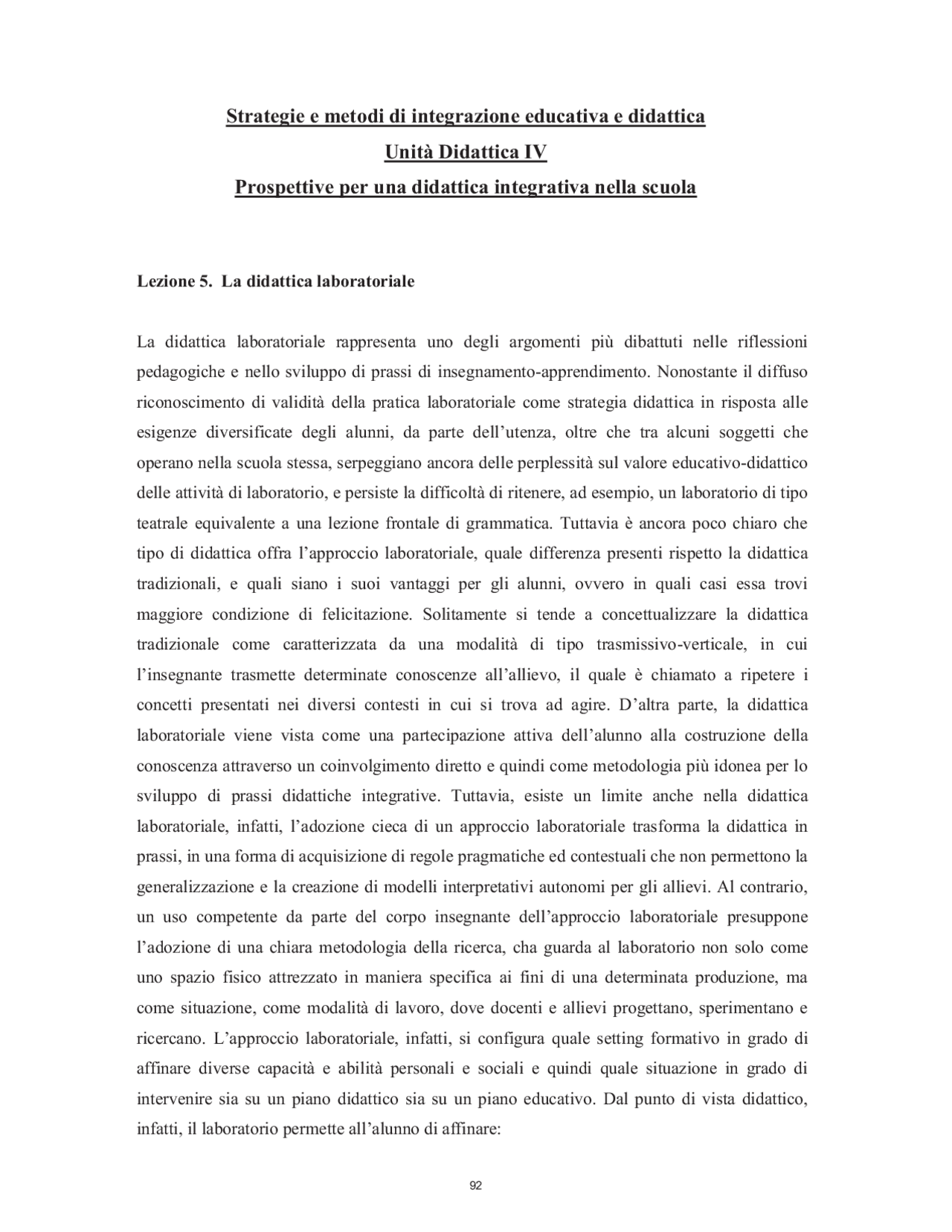 Didattica E Pedagogia Speciale Docsity