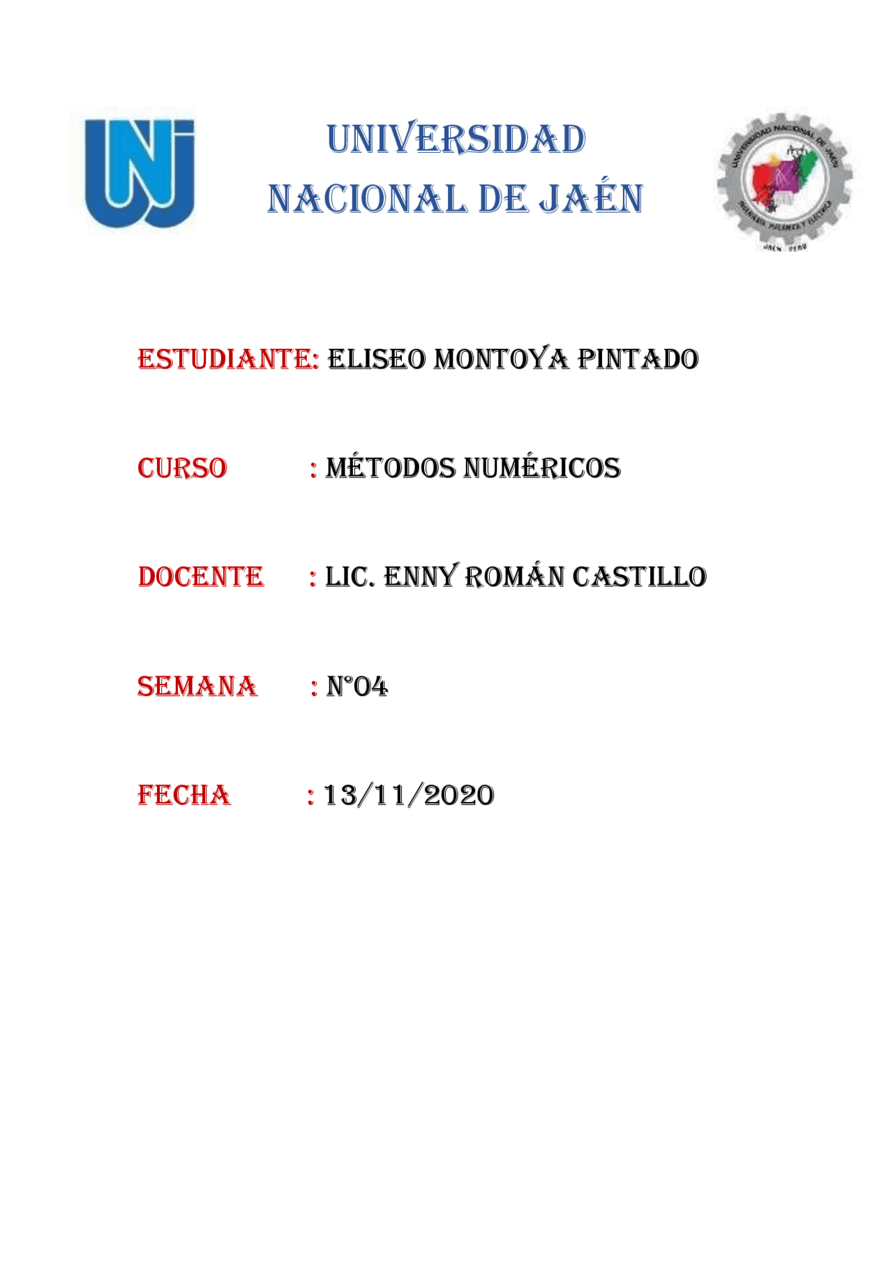 Metodos Numericos Ejercicios Resueltos Docsity