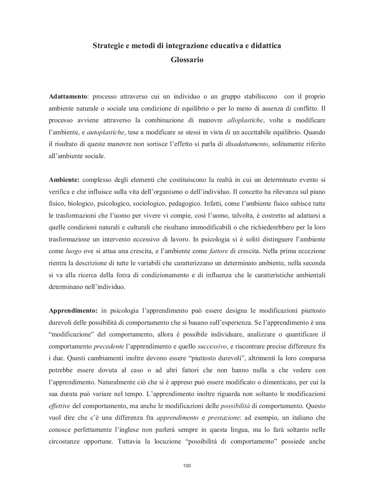 Didattica E Pedagogia Speciale Docsity