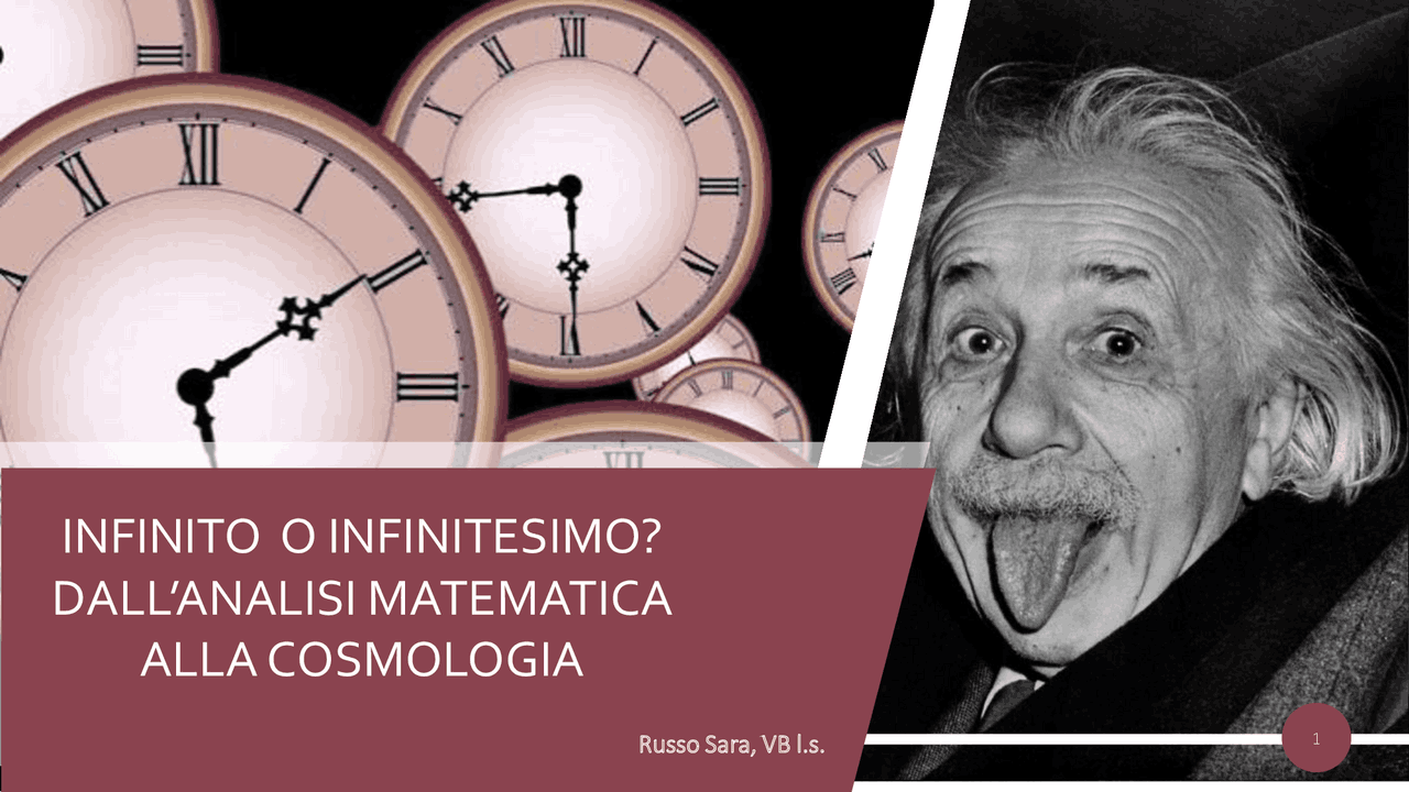 Infinito o infinitesimo? Dall'analisi matematica alla cosmologia - Docsity