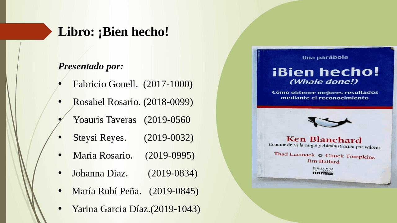 Diapositiva del libro el bien hecho - Docsity