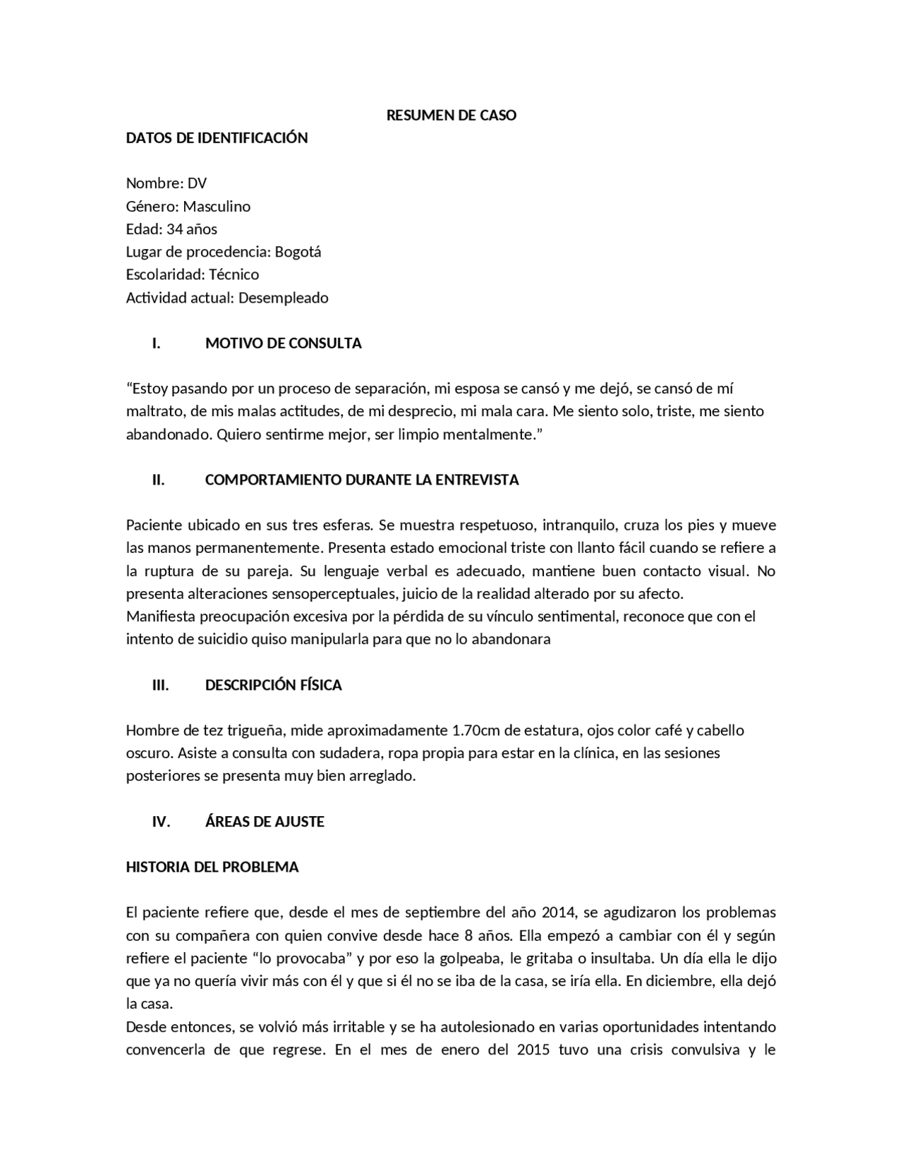 Análisis Funcional Resumen De Caso Docsity