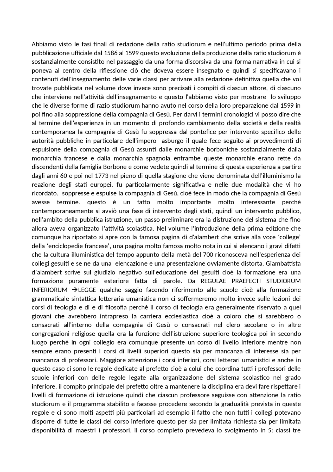 Riassunto lezione storia moderna - Docsity