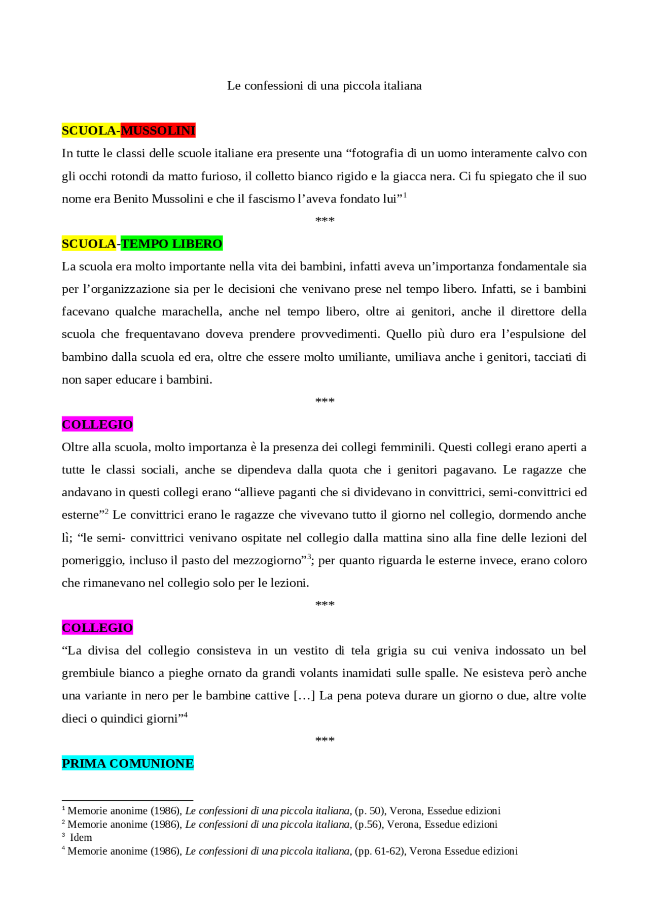 Riassunti Del Programma 2019 2020 Docsity