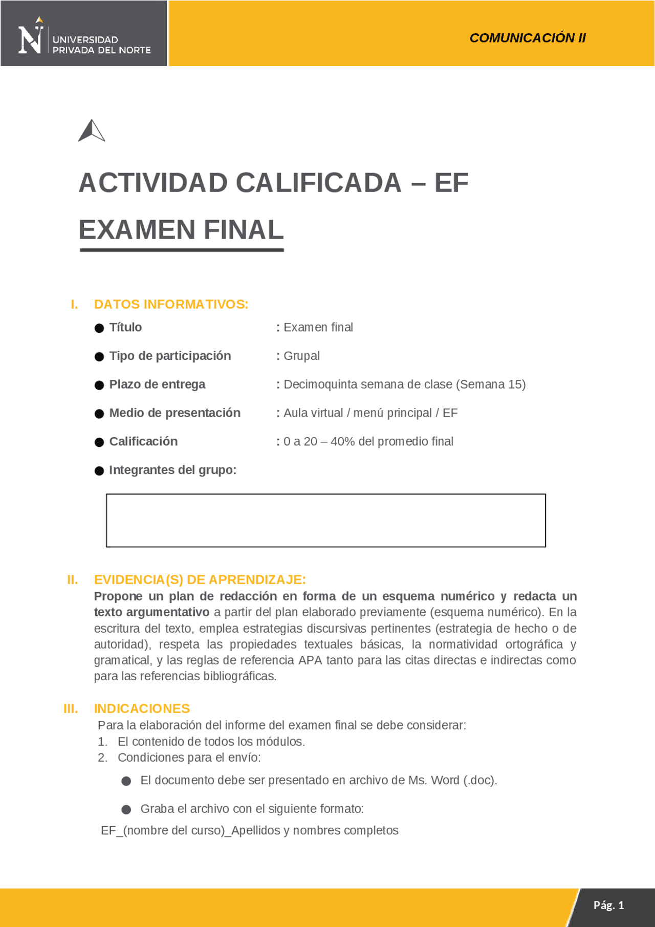 Ef Comunicación 2 2021 Exámenes De Comunicación Docsity