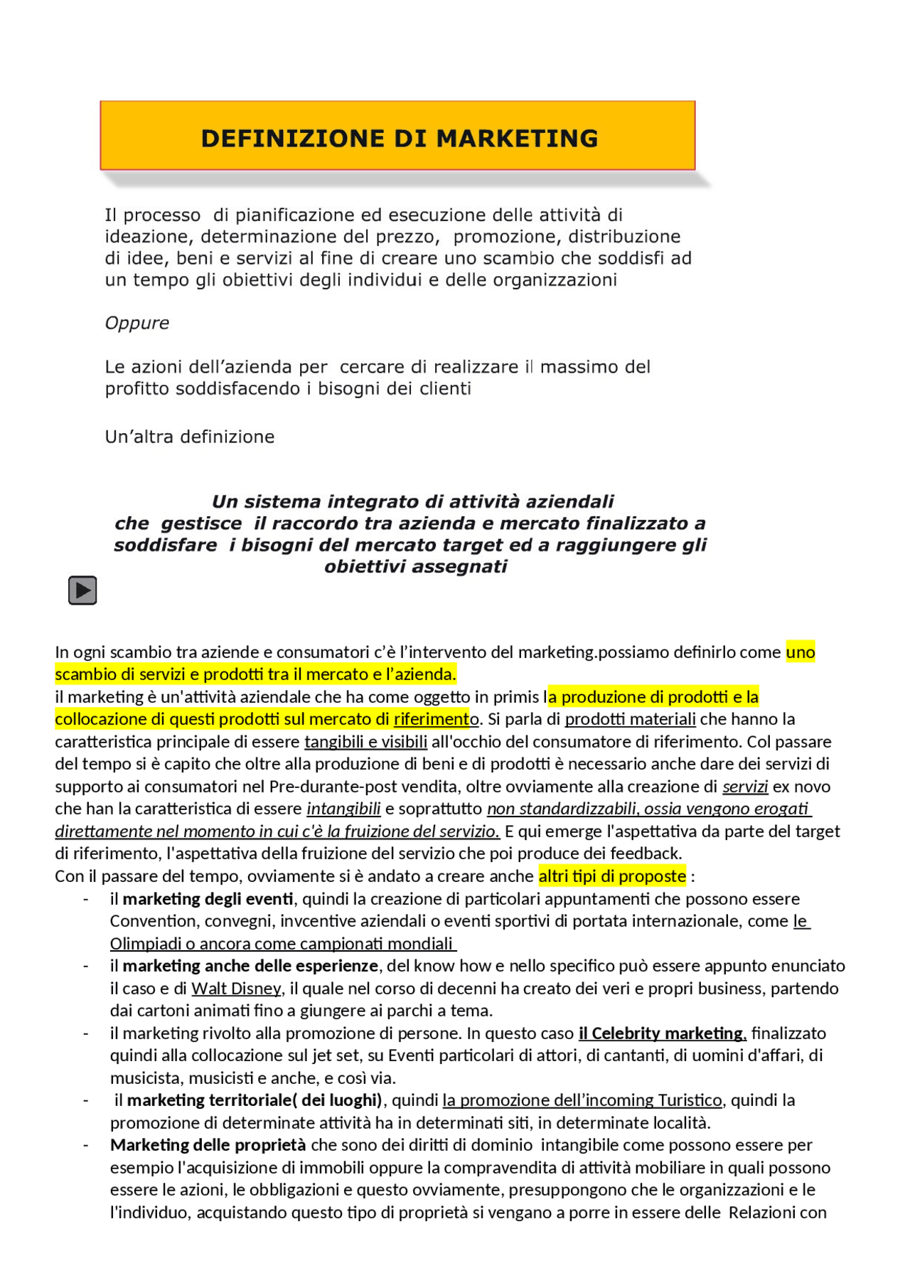 Corso I Principi Di Marketing Master Marcom Docsity