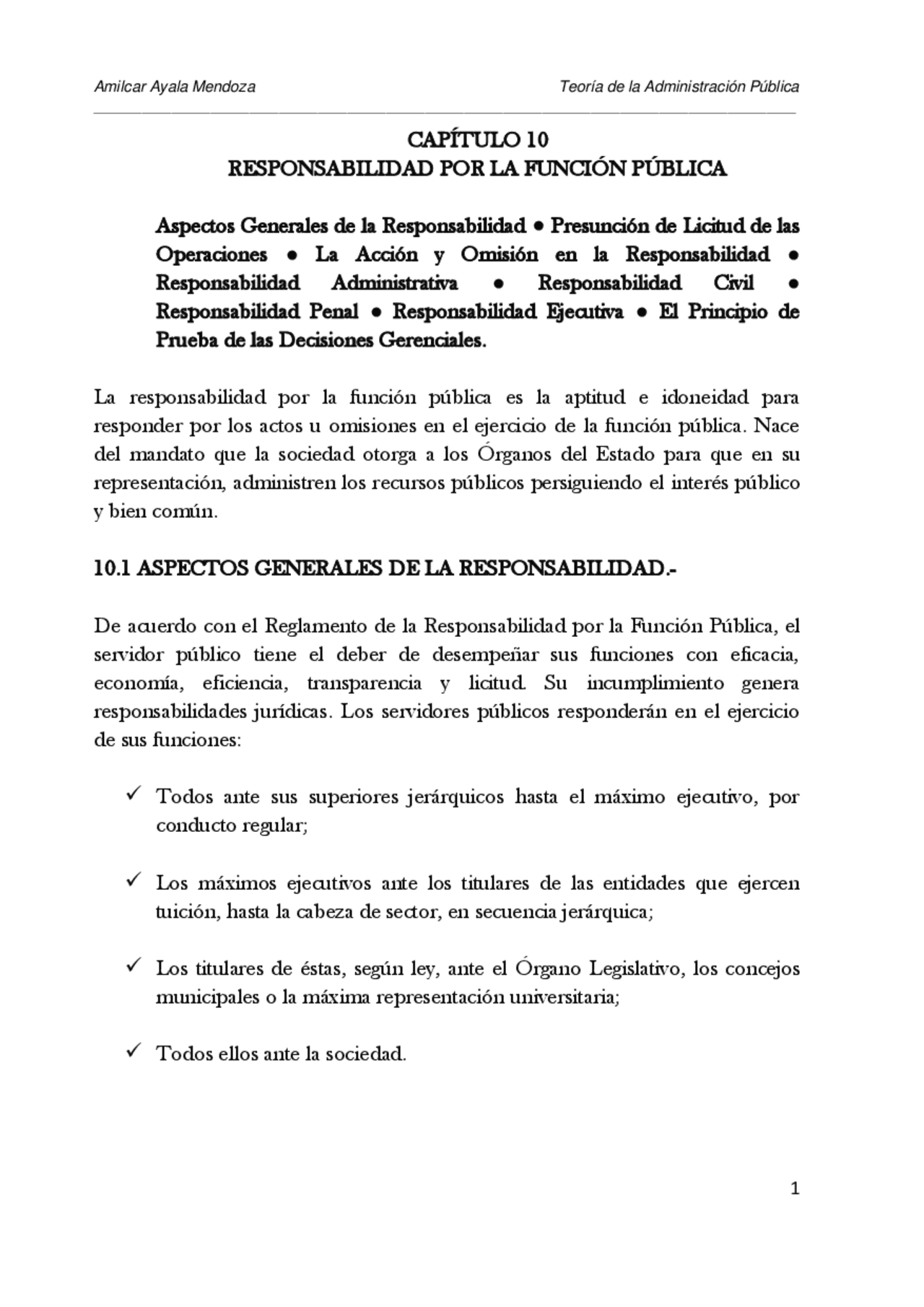 Responsabilidad por la funcion publica - Docsity