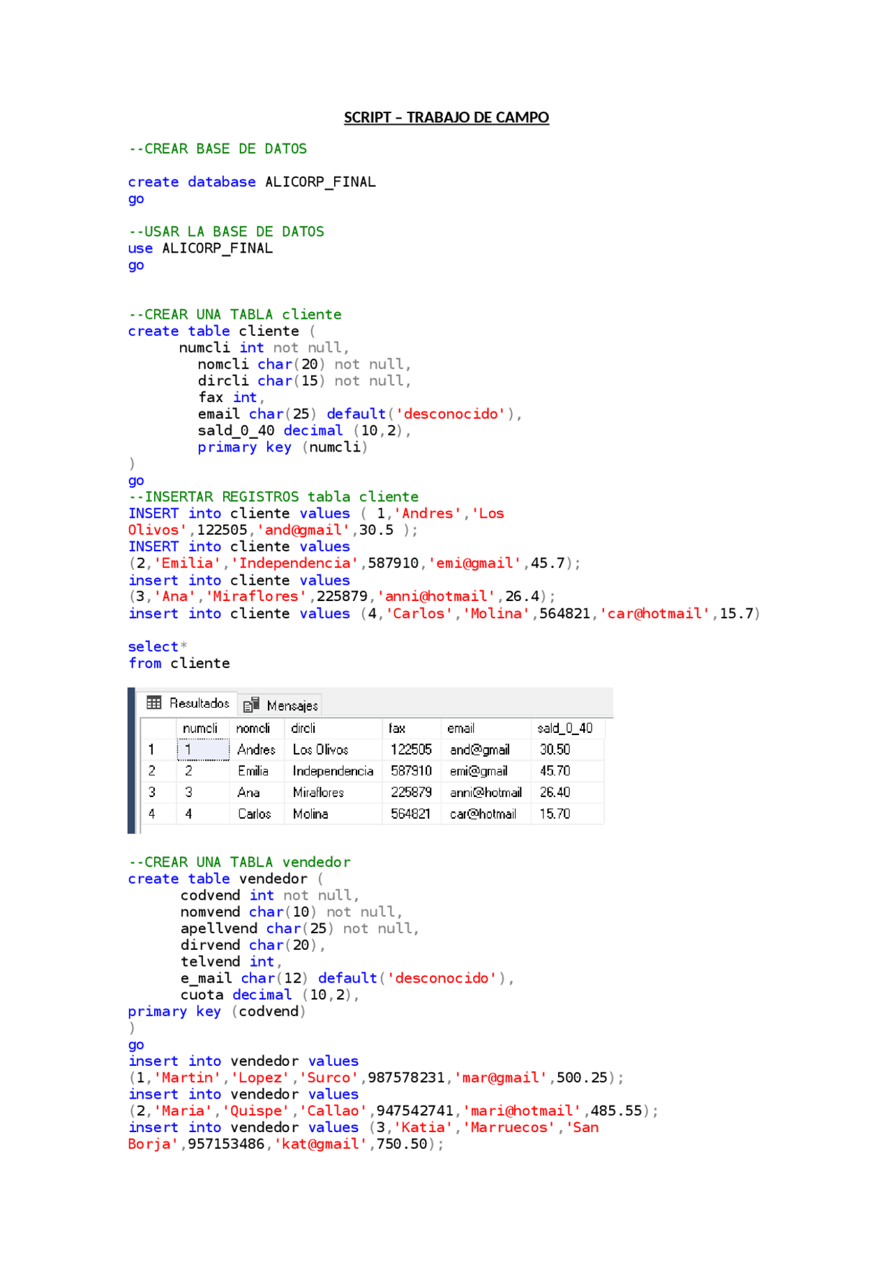 Script De Un Proyecto Docsity