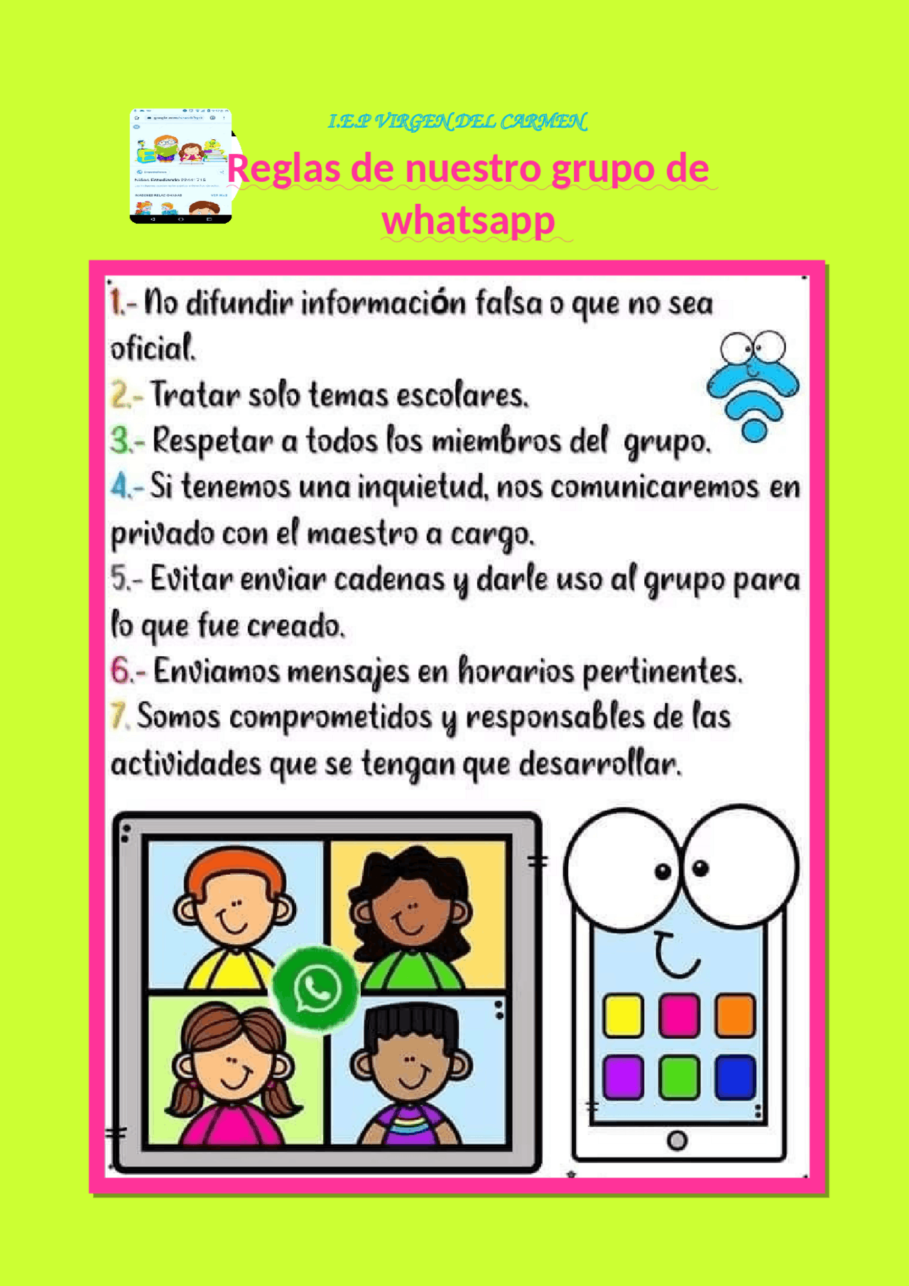 Reglas de padres 1er grado - Docsity