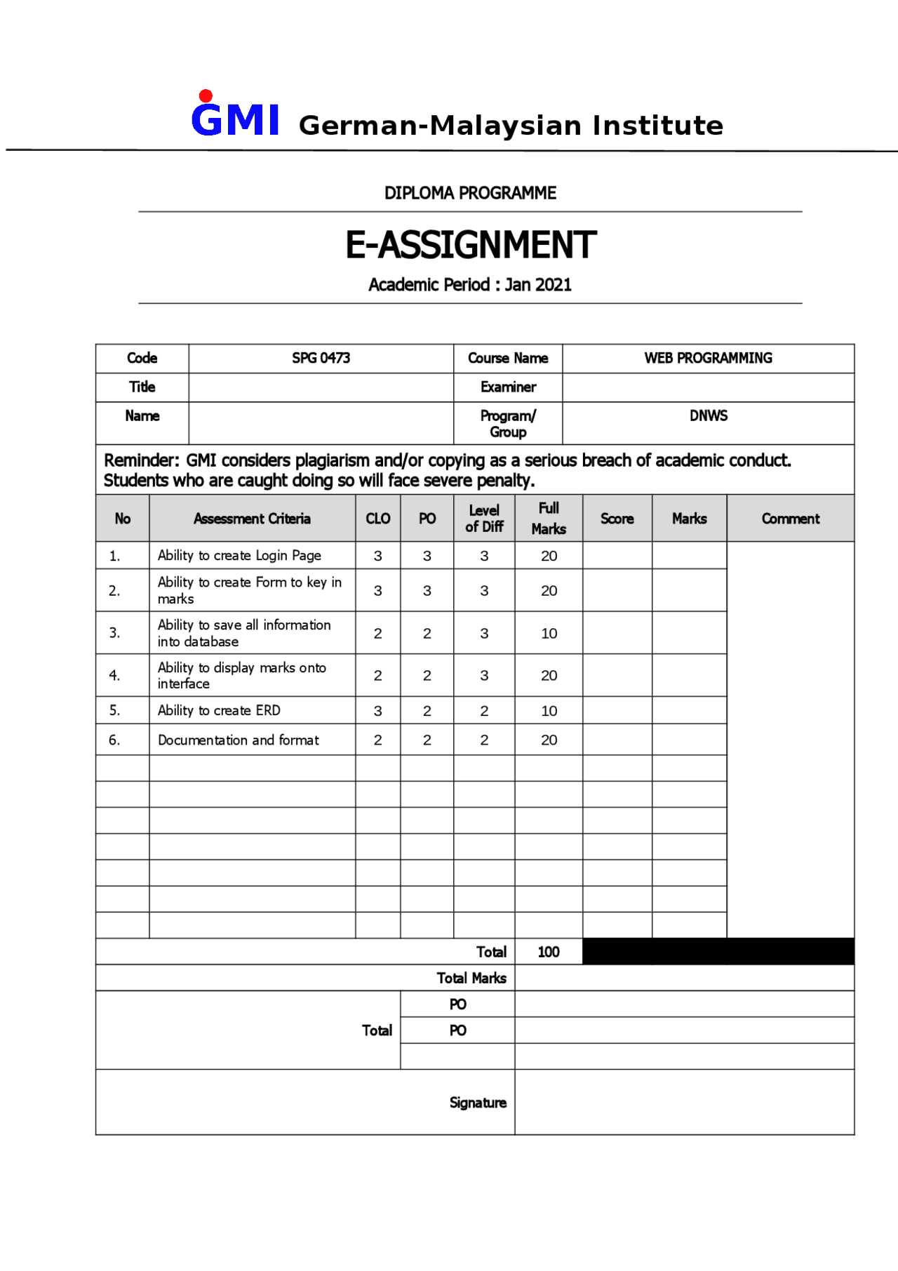 Contoh Soalan web programming - Docsity