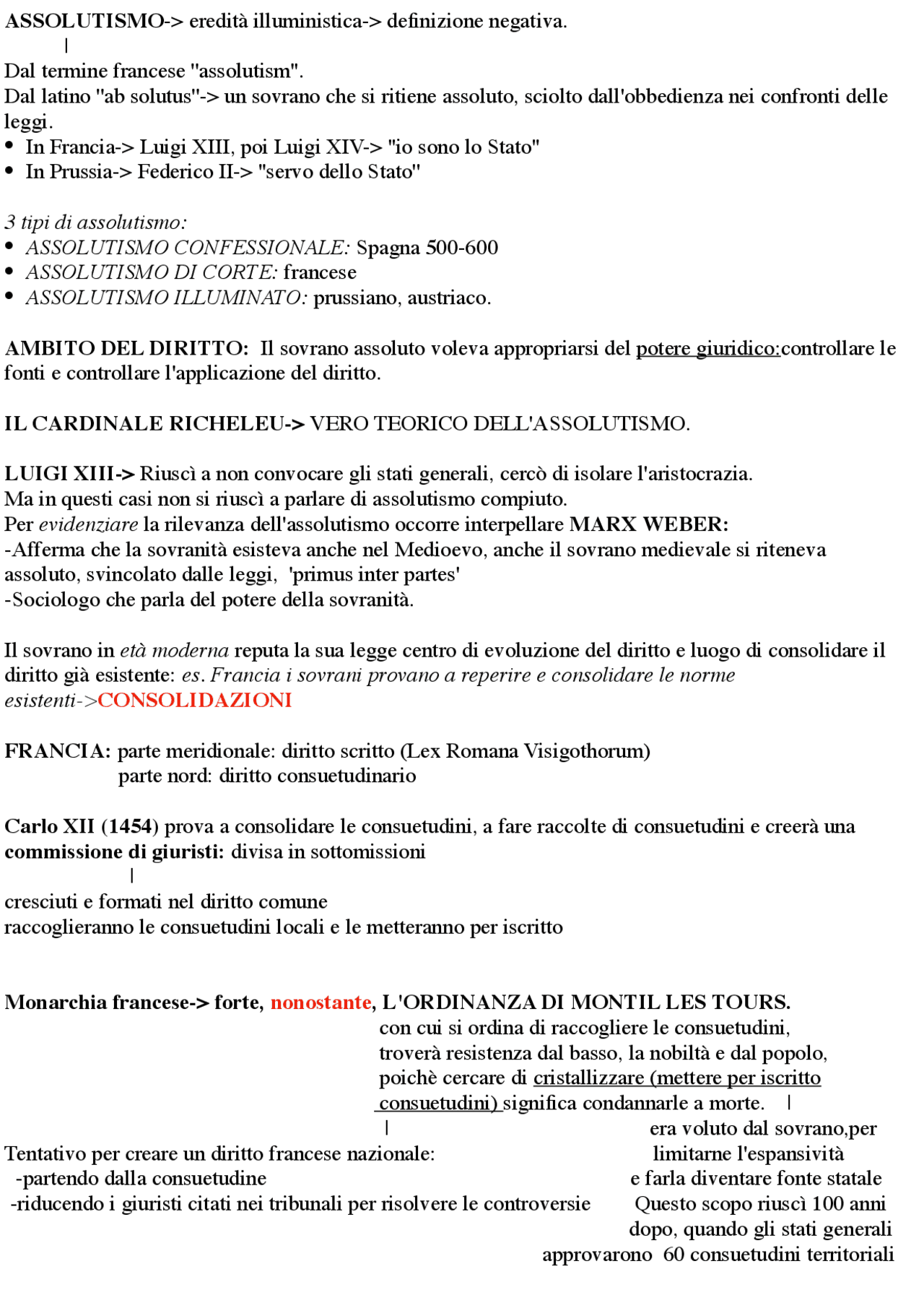 Storia Del Diritto Moderno Docsity