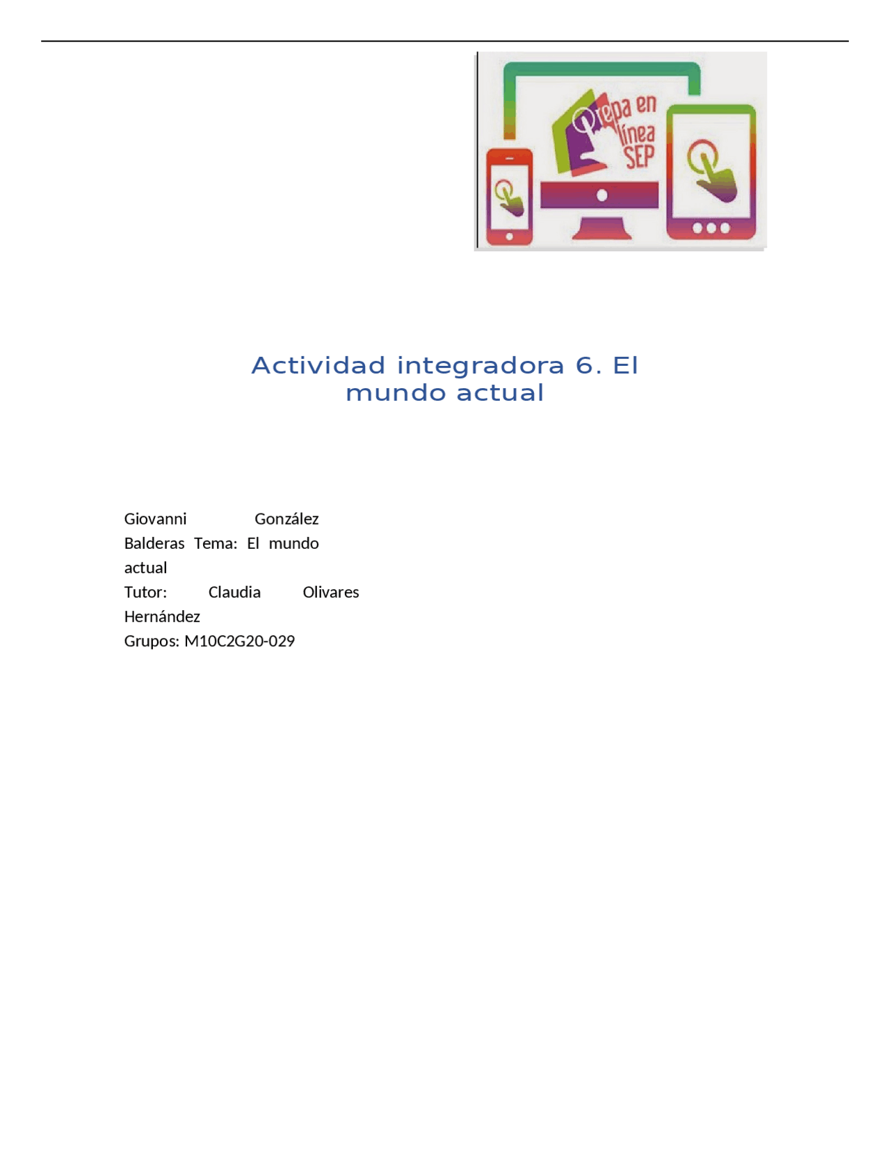 ACTIVIDAD INTEGRADORA - Docsity