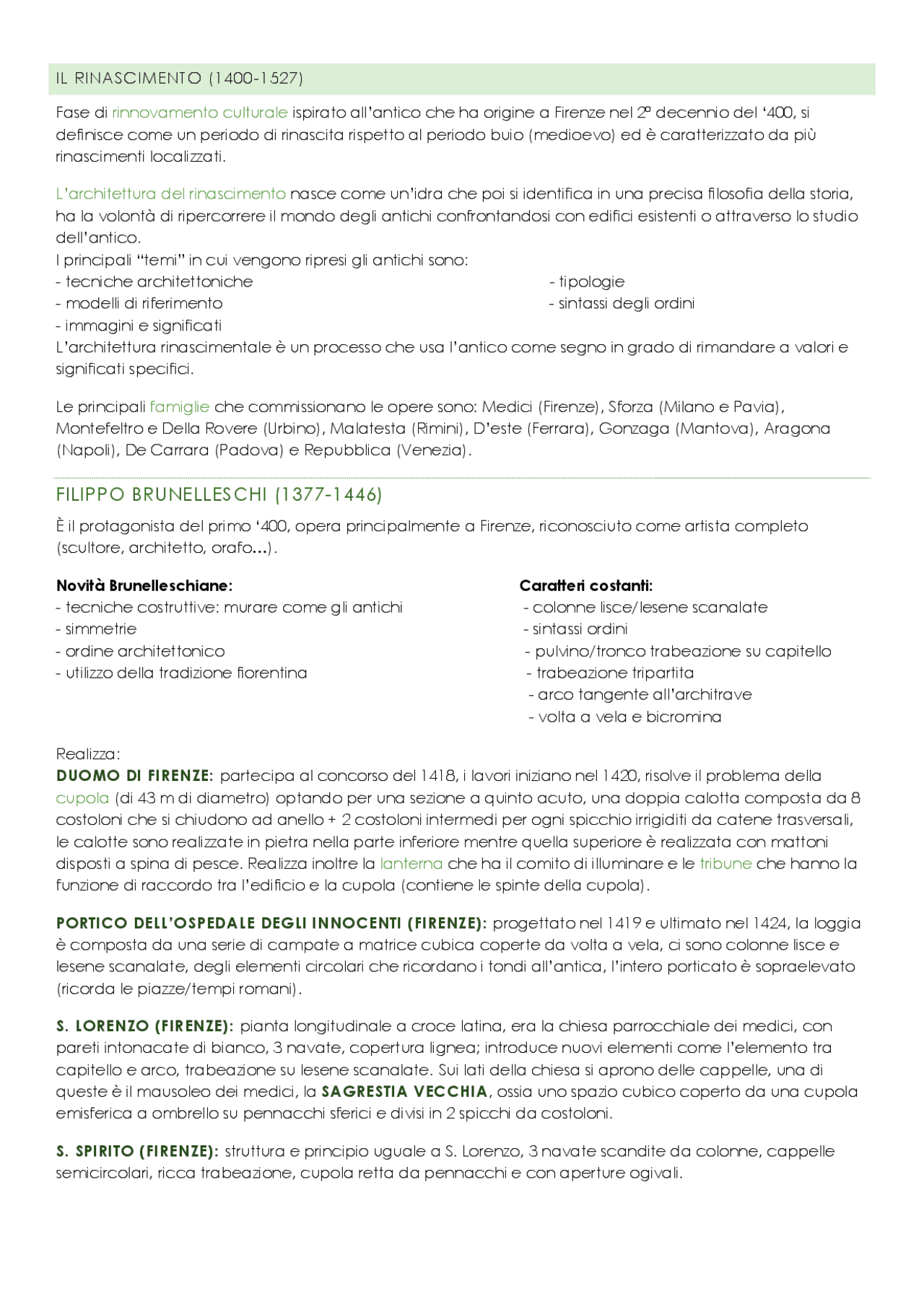 Storia dell'architettura I - seconda parte - Docsity