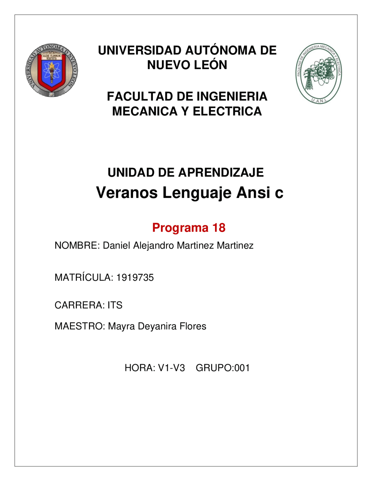 Programa 18 Lenguaje Ansi c - Docsity