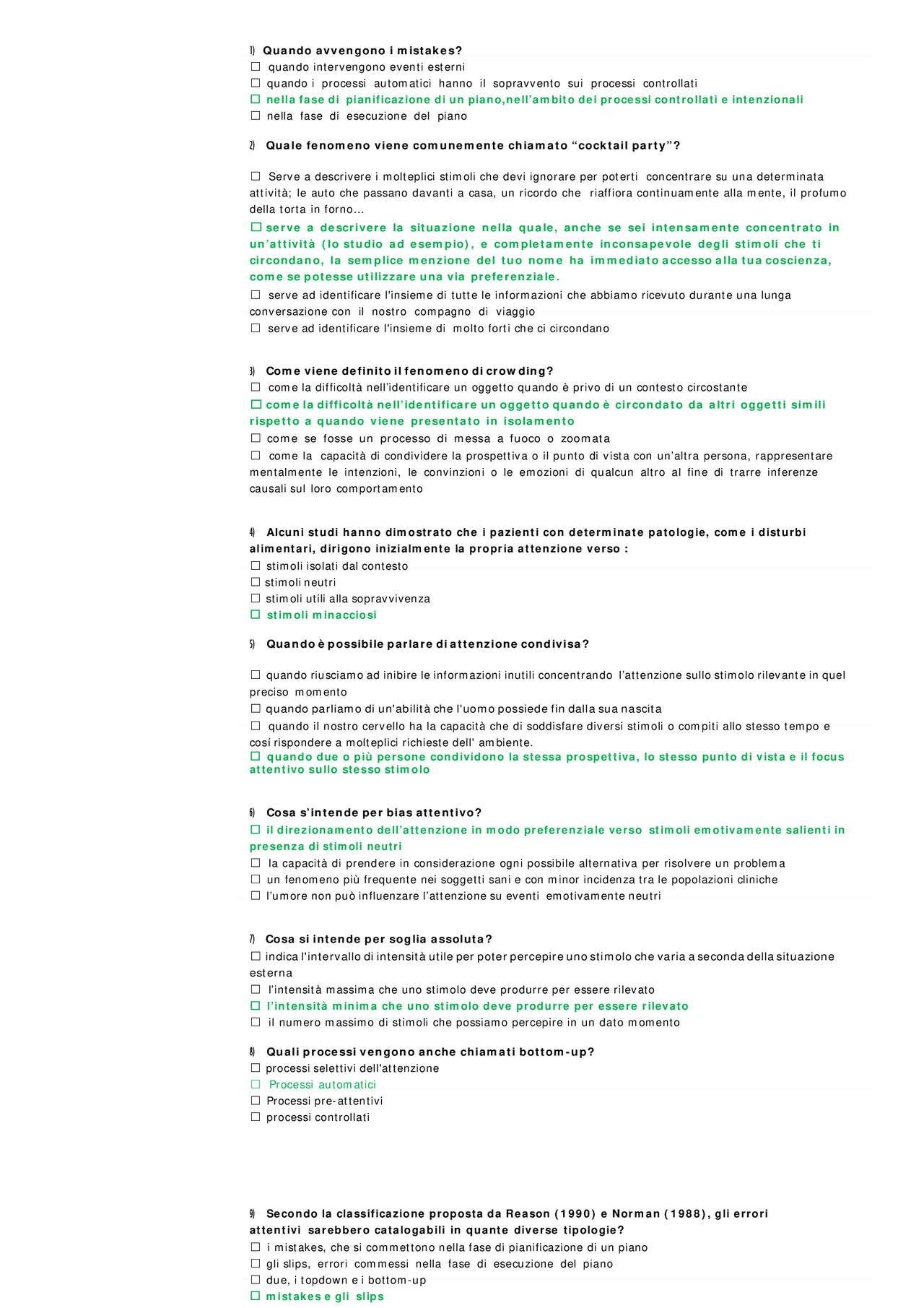 Test Preparazione Esame Docsity