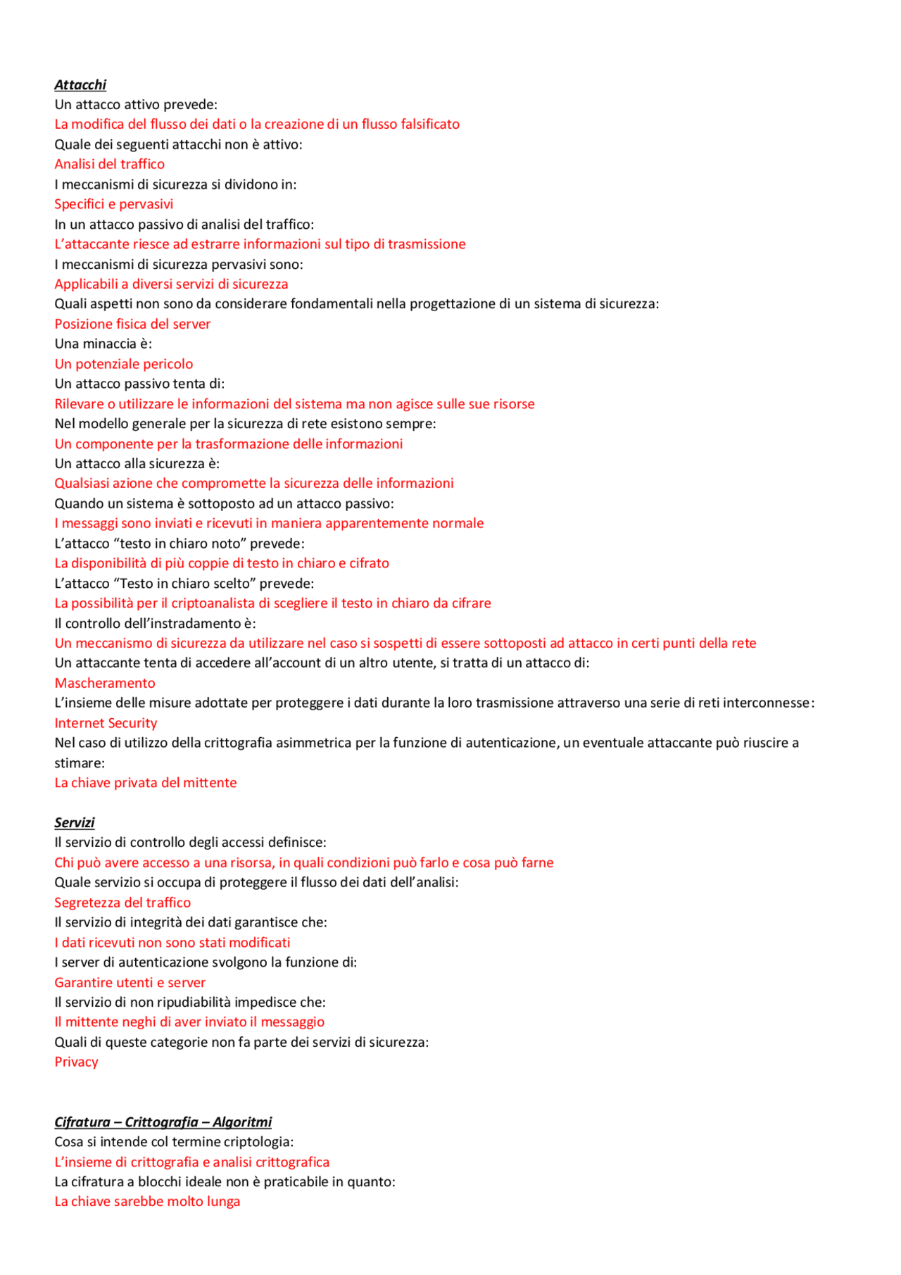 Sicurezza Dei Sistemi Informatici Docsity