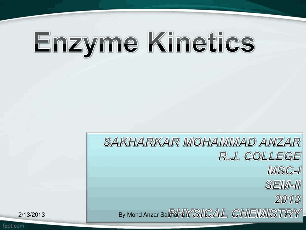 Enzymes The Biological Process Docsity
