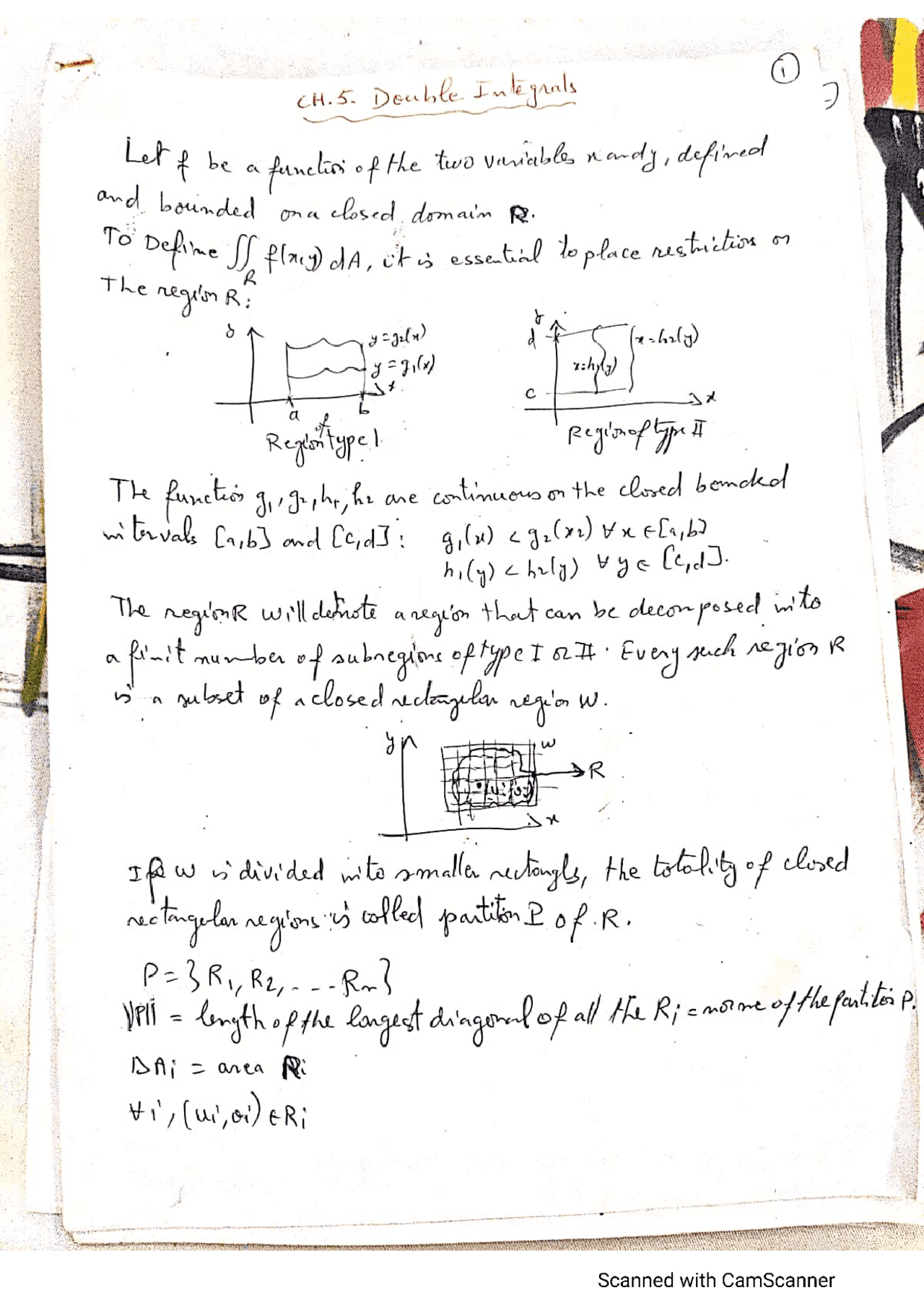 Double Integrals Lecture Notes Docsity