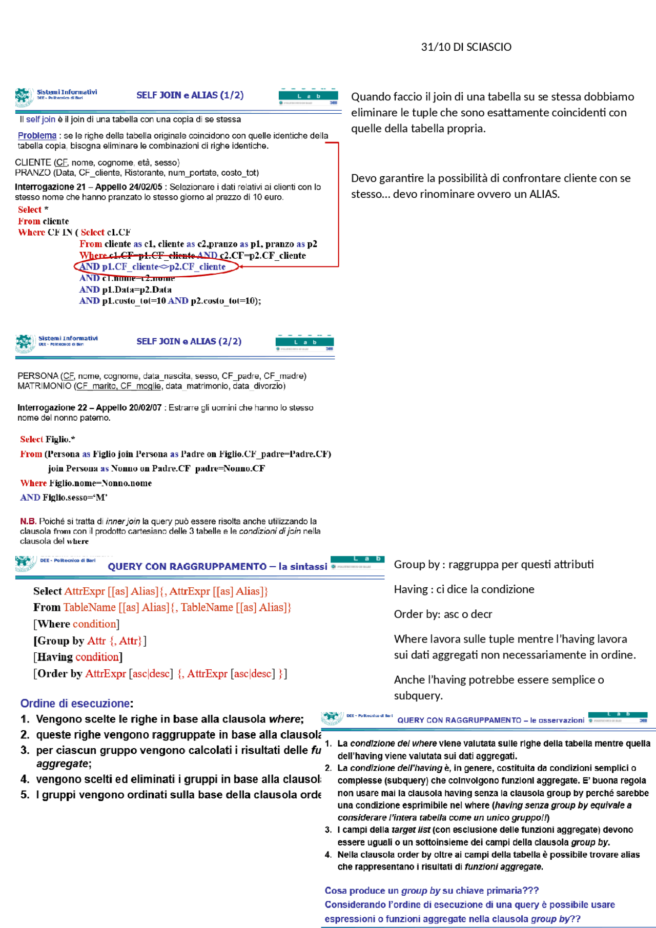 Lez4 Sistemi Informativi Sql Docsity
